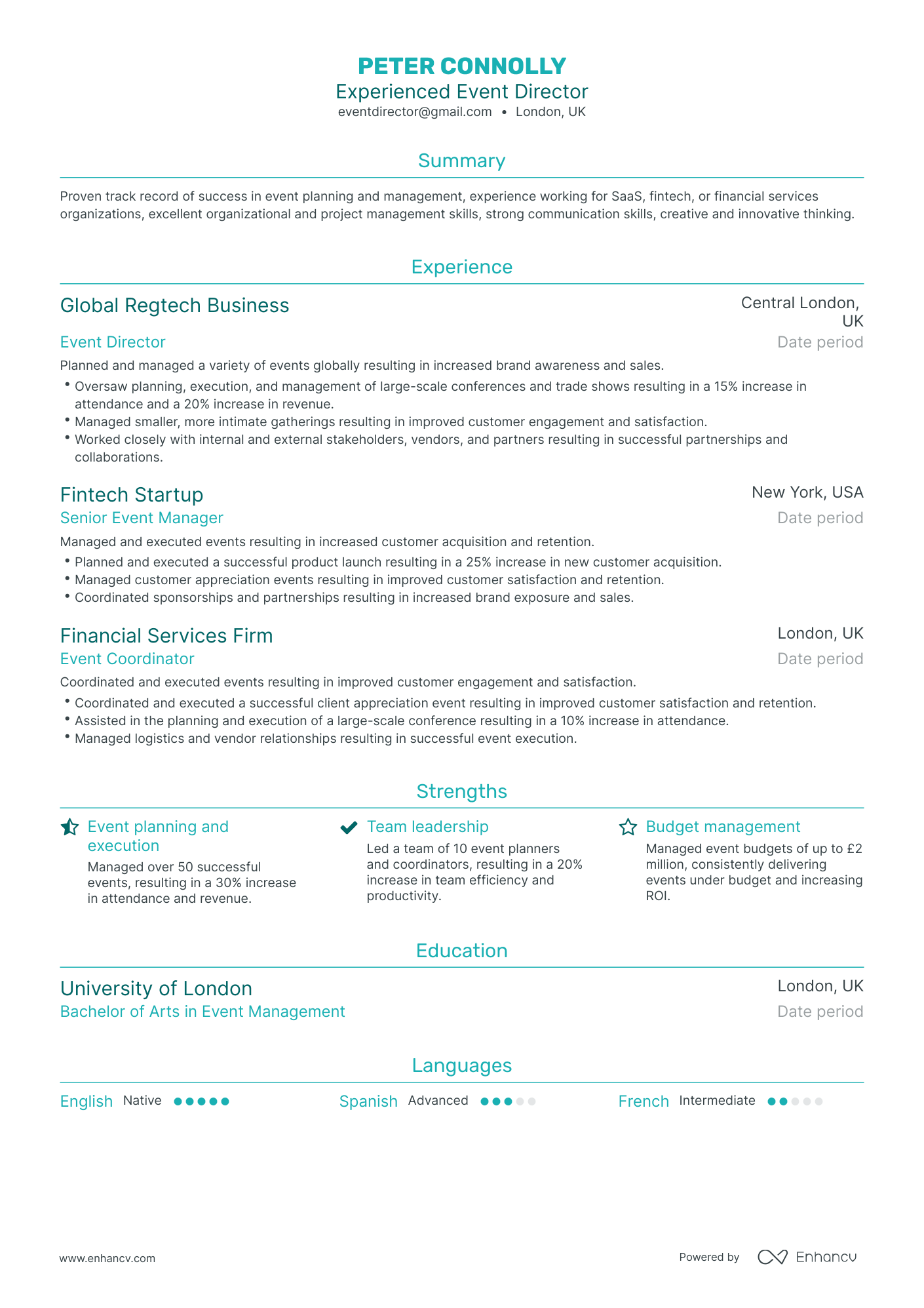 5 Event Director Resume Examples & Guide for 2024