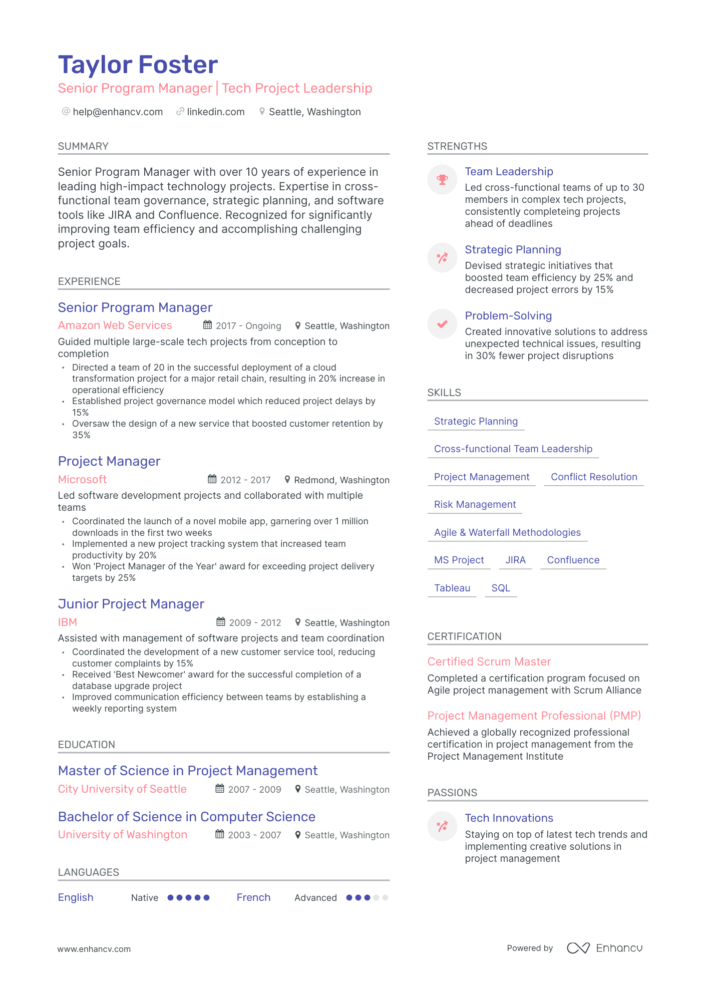 5 Senior Program Manager Resume Examples & Guide for 2024