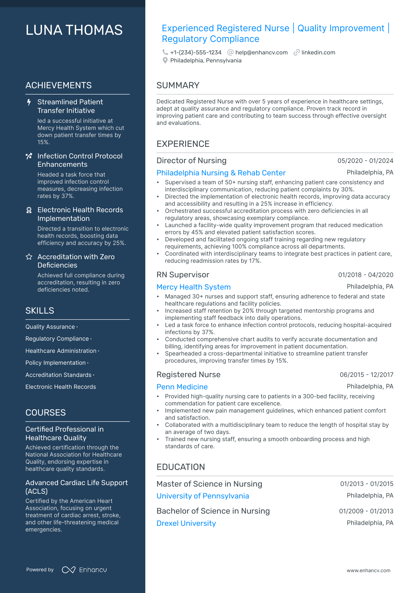 5 Charge Nurse Resume Examples & Guide for 2024