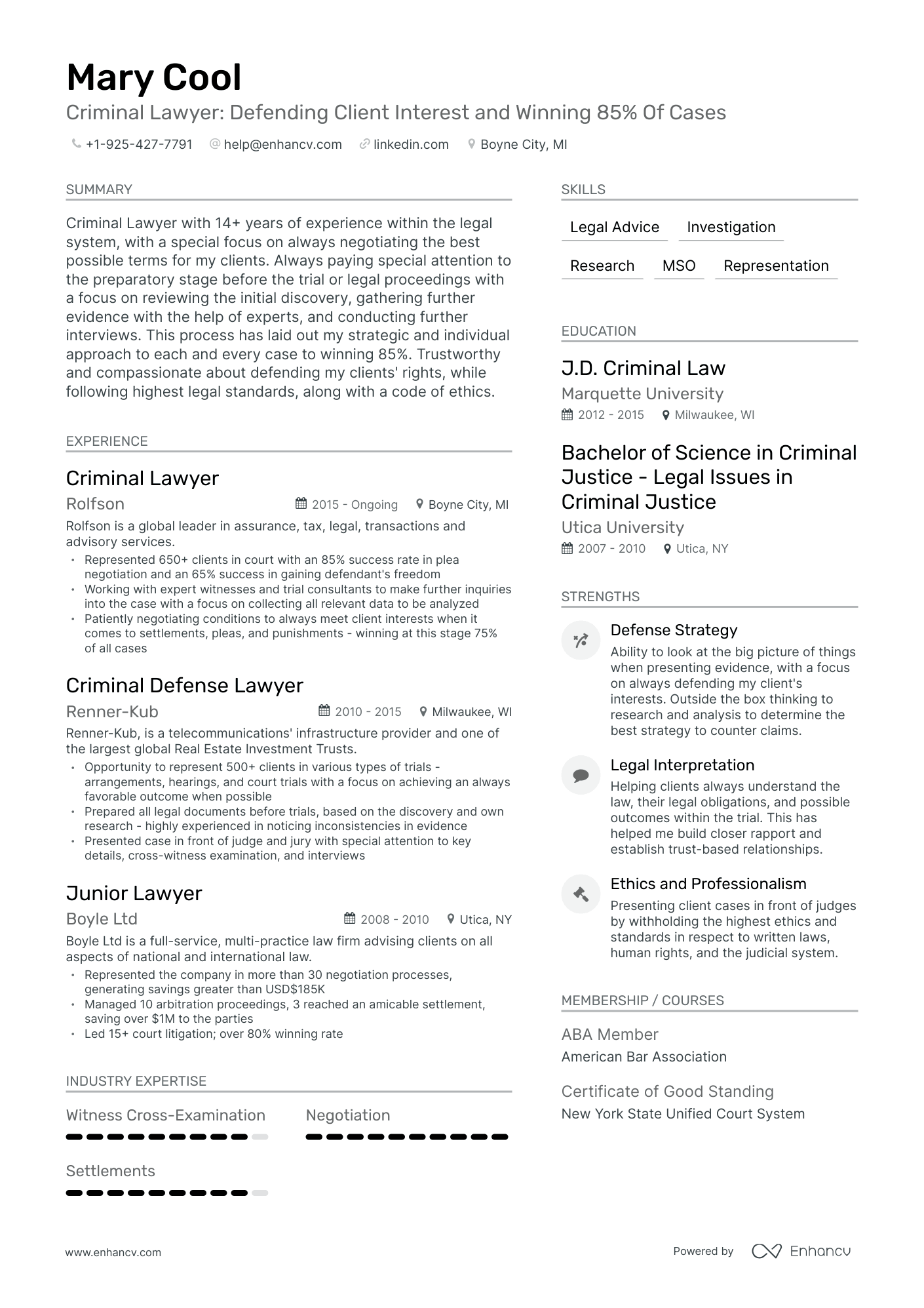 11 Lawyer Resume Examples & Guide for 2024