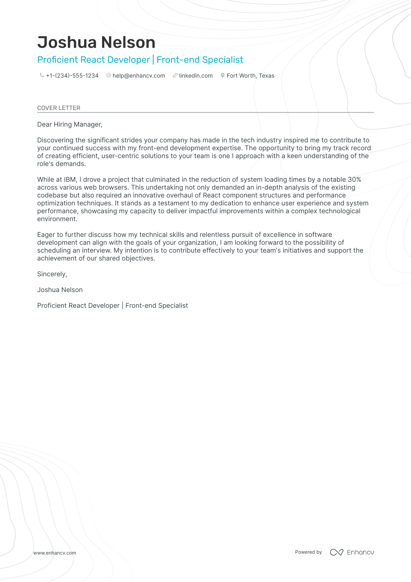 8 Professional React Full Stack Developer Cover Letter Examples and ...