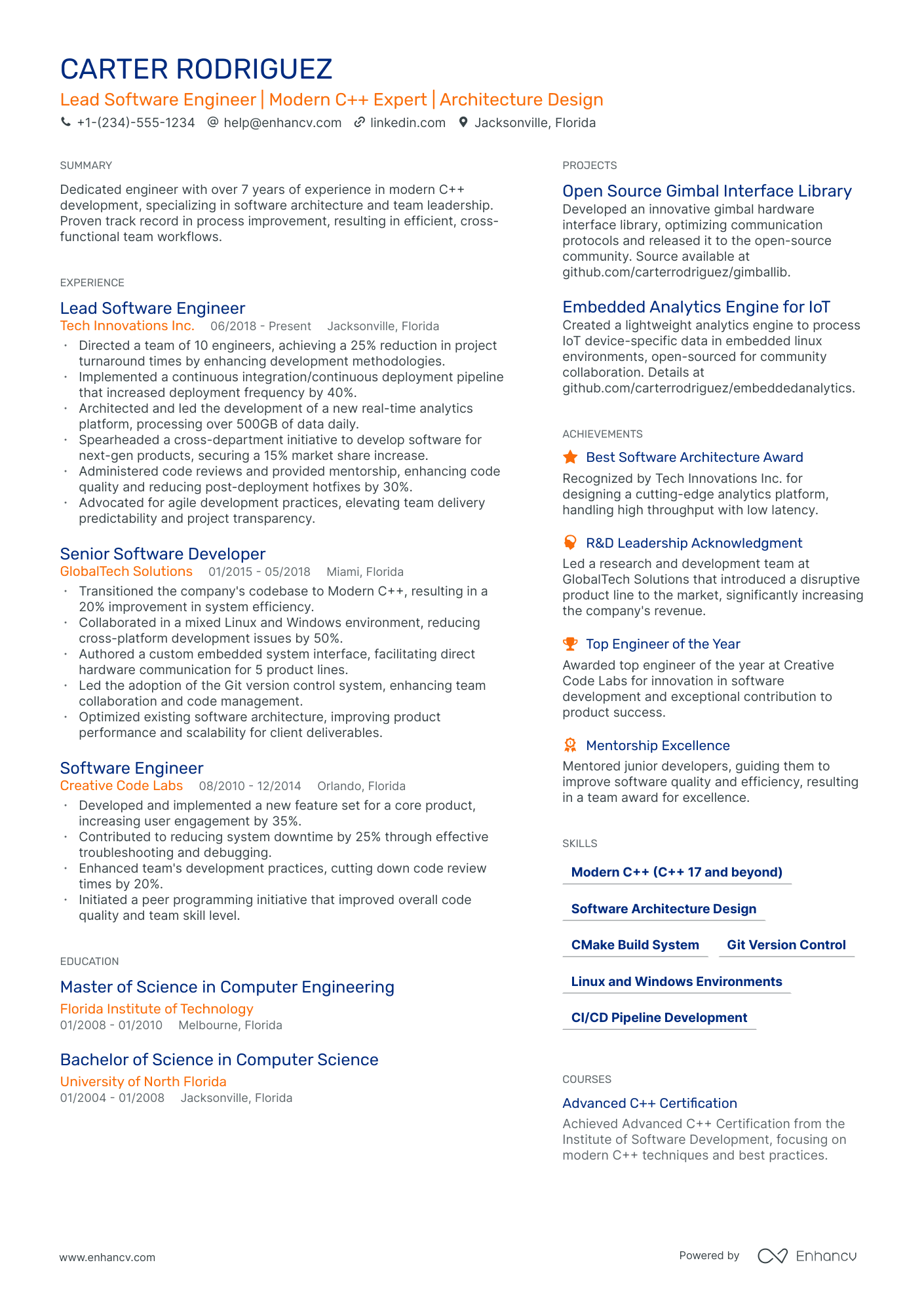 5 Software Team Lead Resume Examples & Guide for 2024