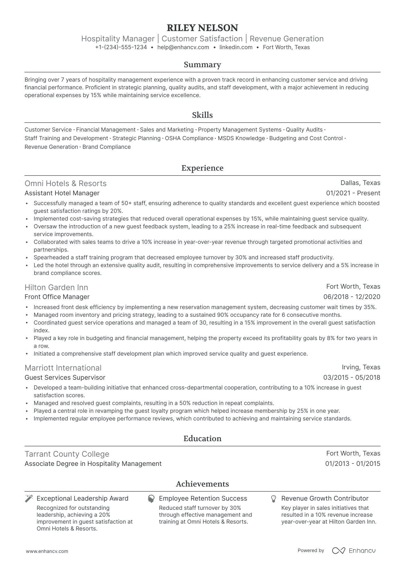 5 Assistant General Manager Resume Examples & Guide for 2024