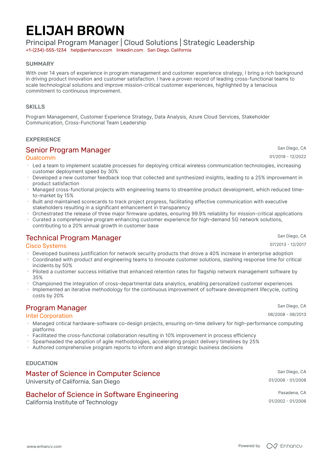 10 Microsoft Program Manager Resume Examples & Guide for 2025