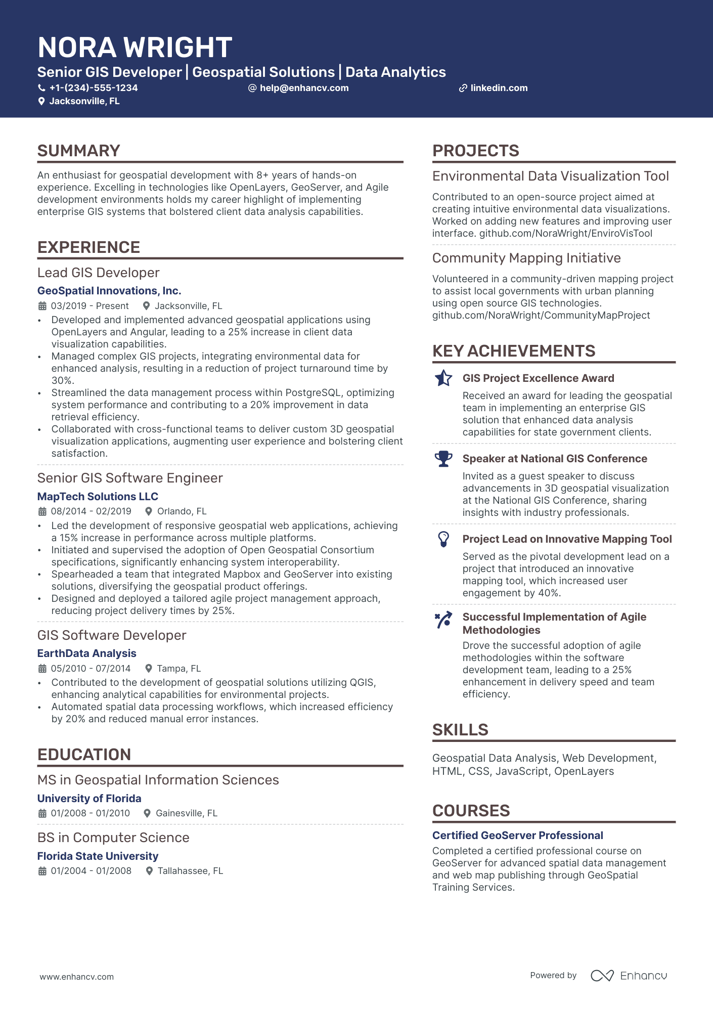 10 GIS Developer Resume Examples & Guide for 2026