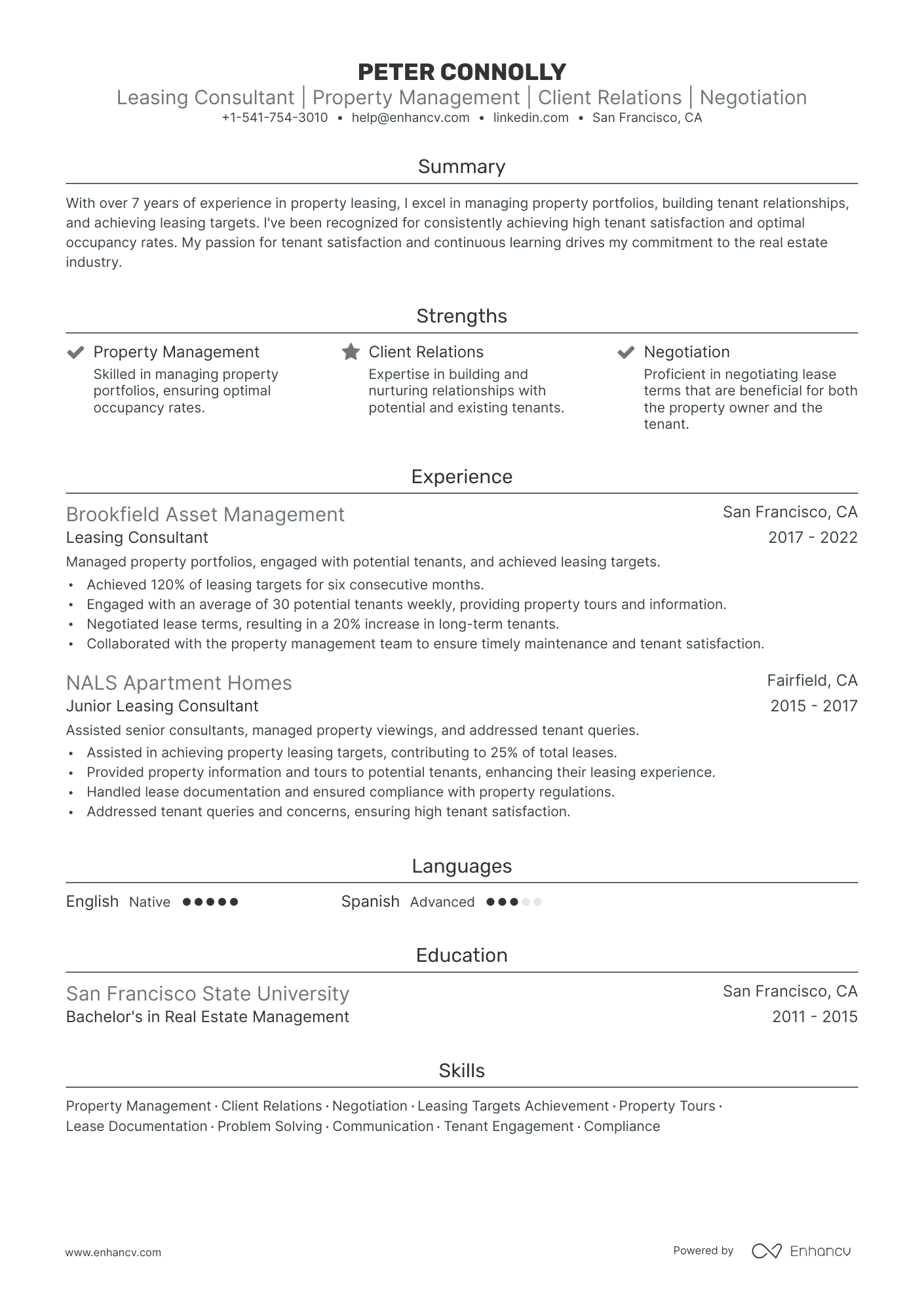 5 Leasing Consultant Resume Examples & Guide for 2024