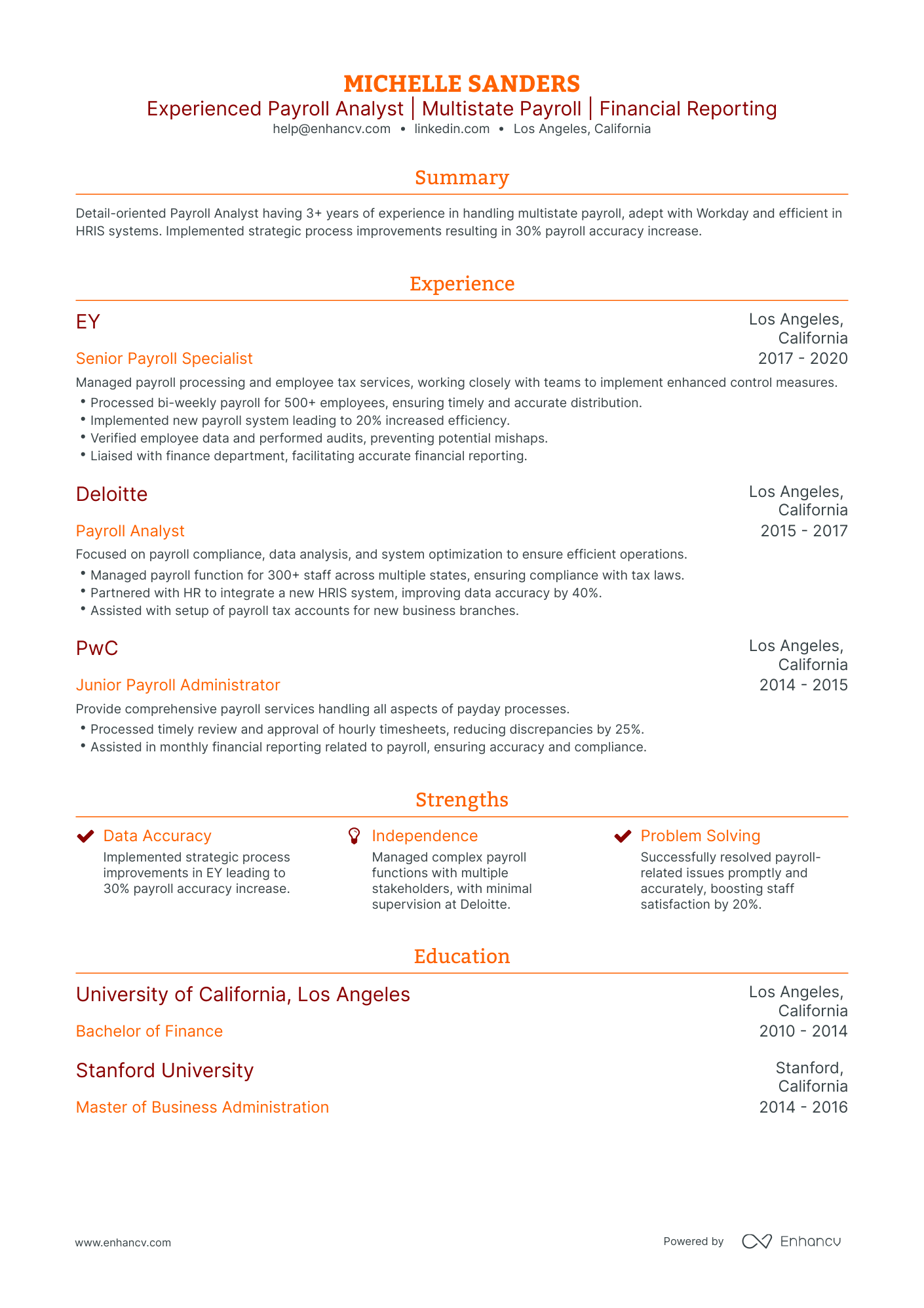 5 Payroll Analyst Resume Examples & Guide for 2024
