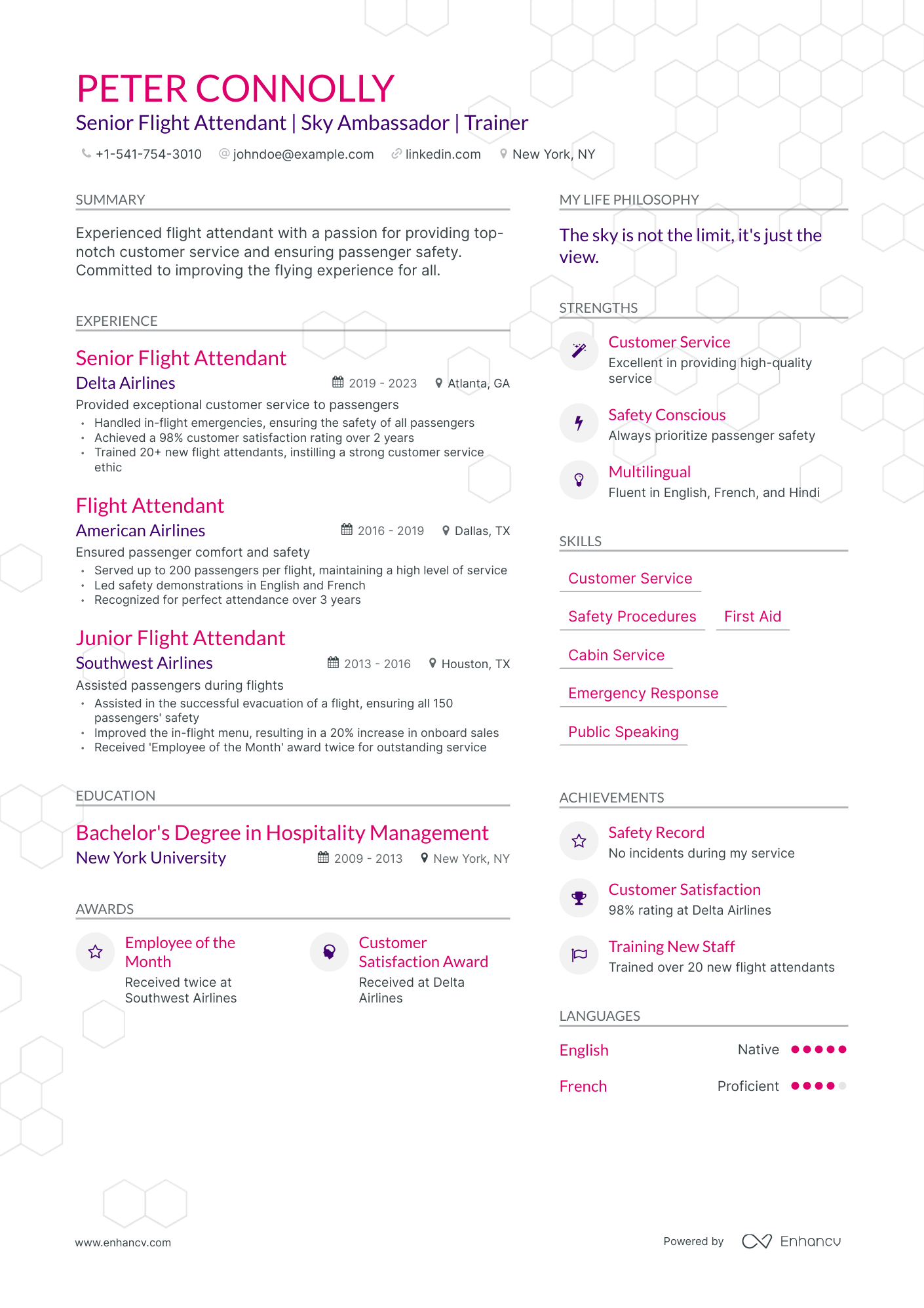 6 Flight Attendant Resume Examples & Guide for 2023
