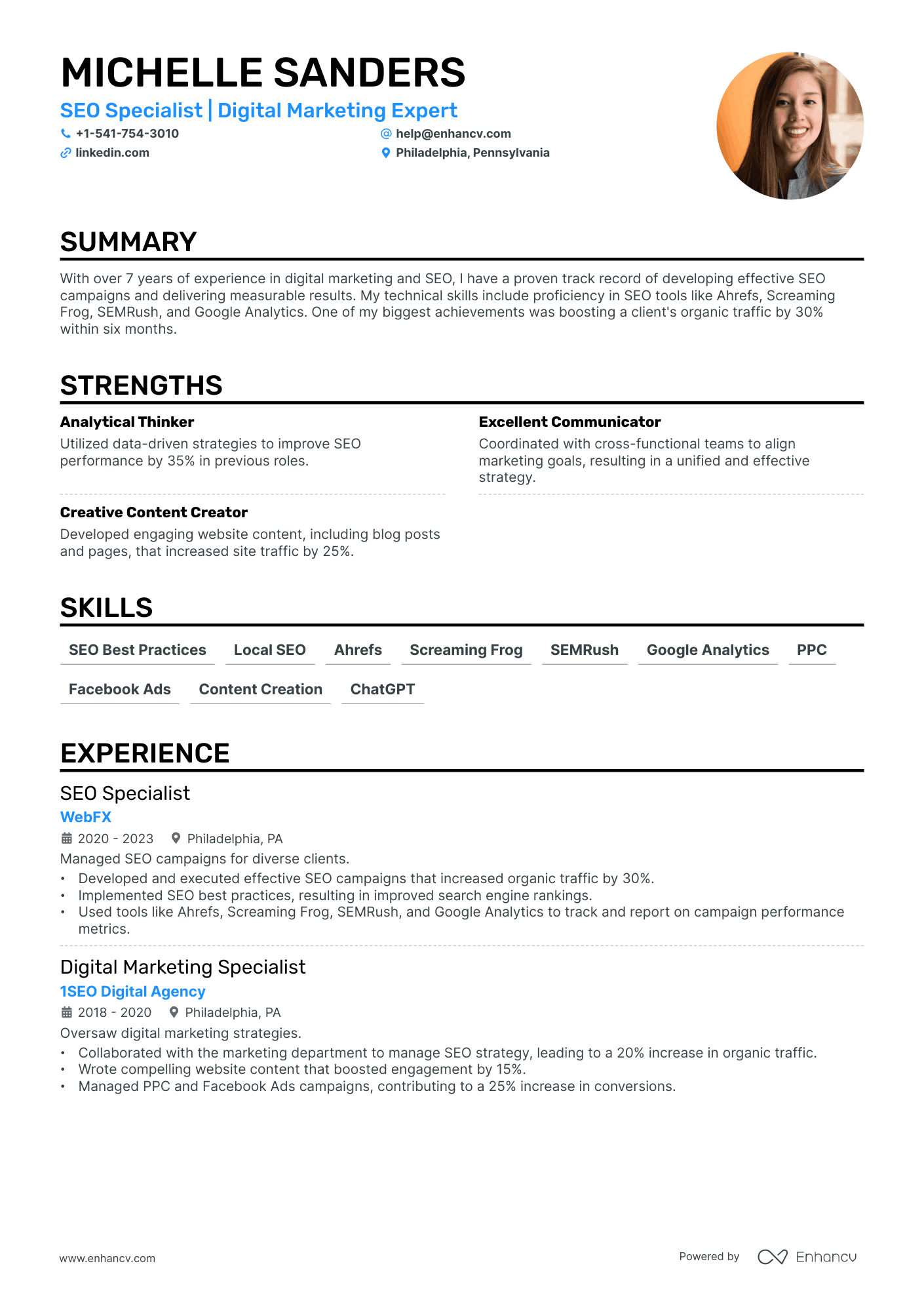 5 SEO Specialist Resume Examples & Guide for 2024