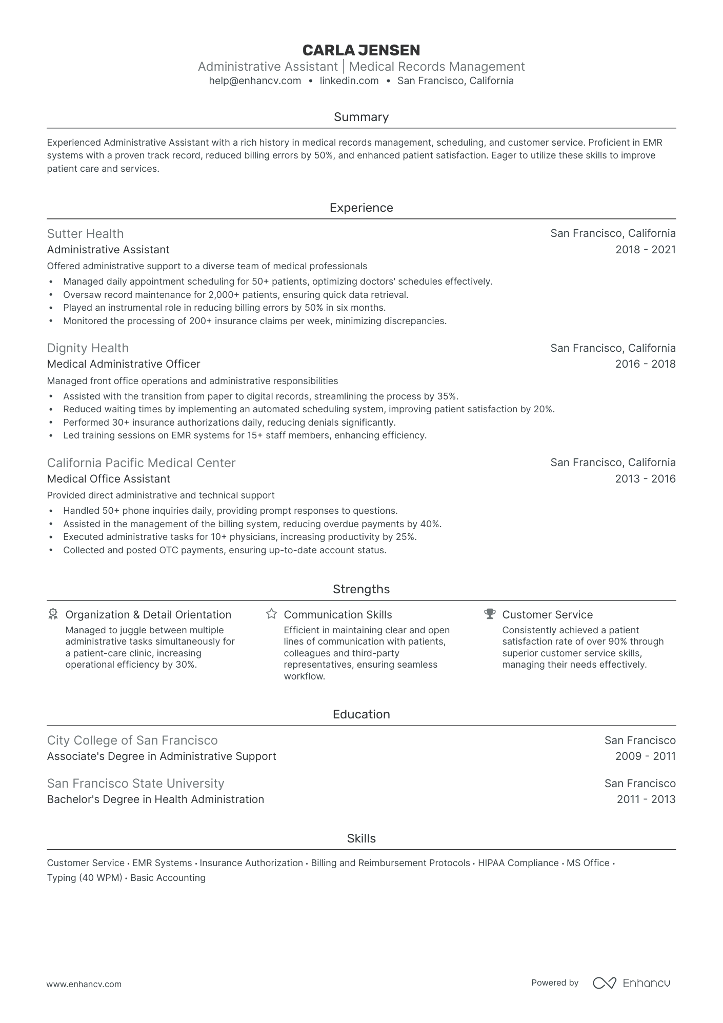 5 Medical Office Administrator Resume Examples & Guide for 2024