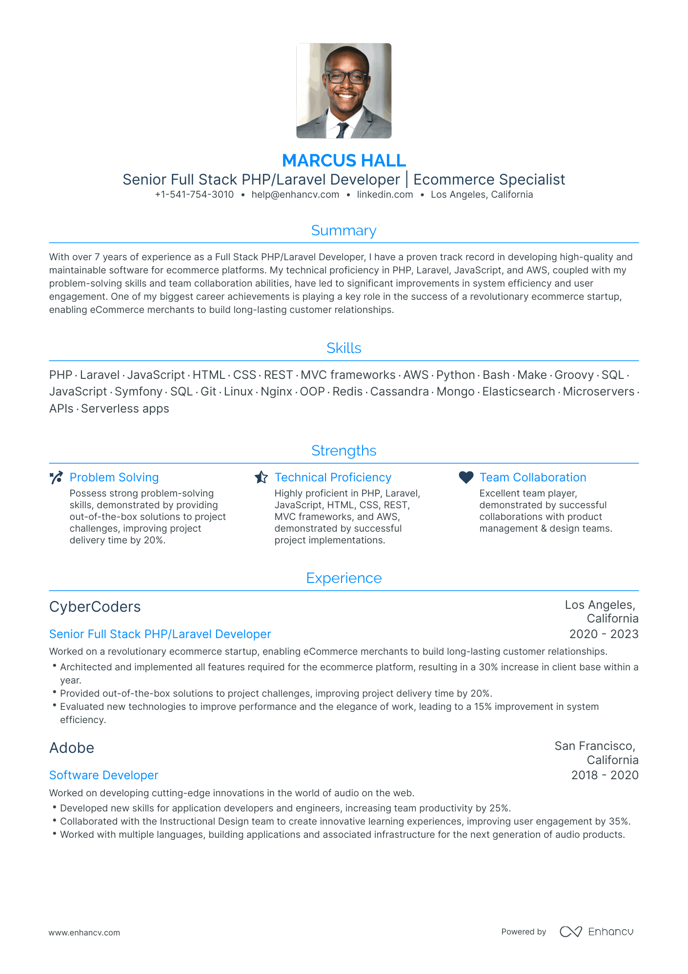 5 PHP developer Resume Examples & Guide for 2024