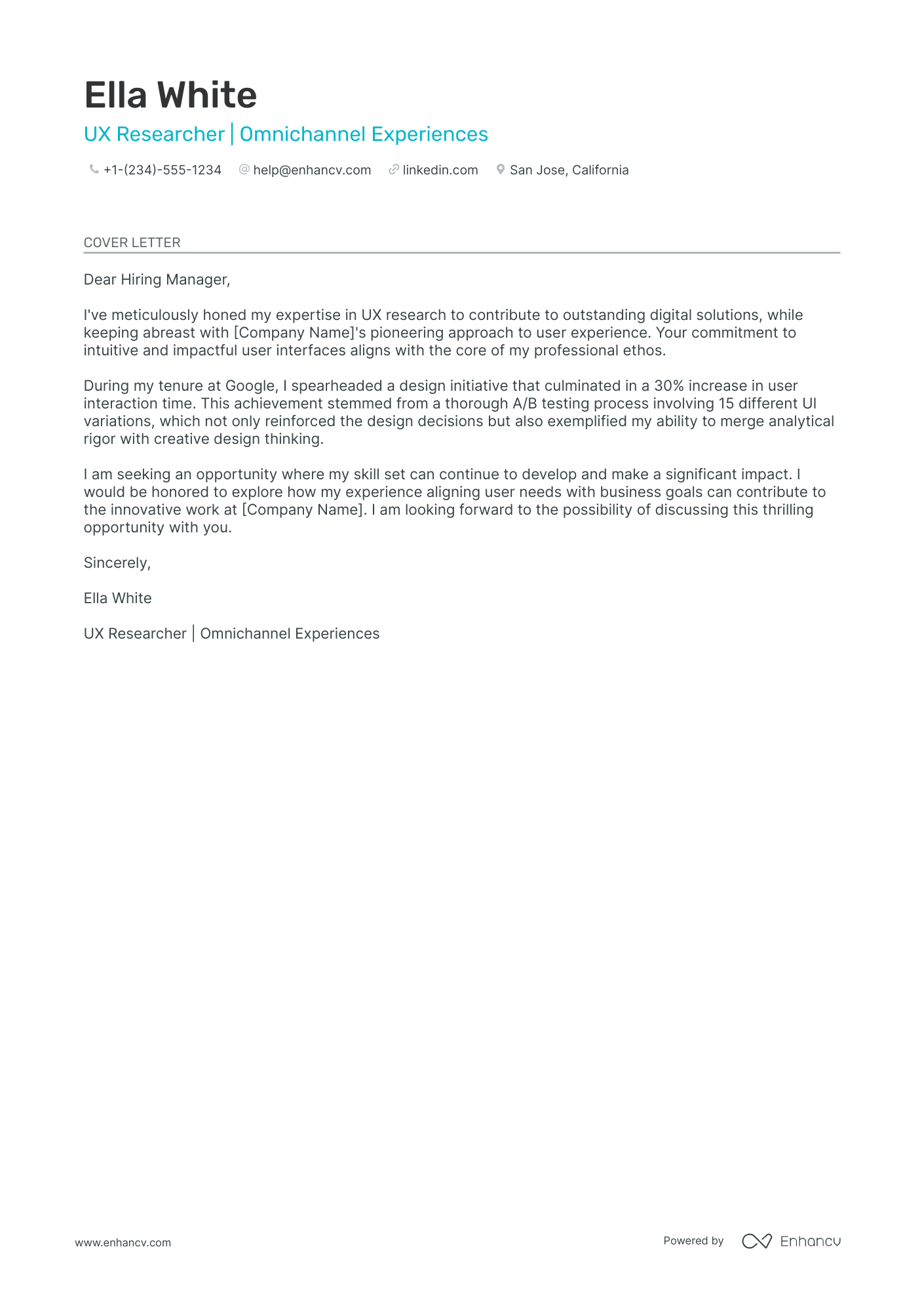 13 Professional Researcher Cover Letter Examples and Template for 2026 ...