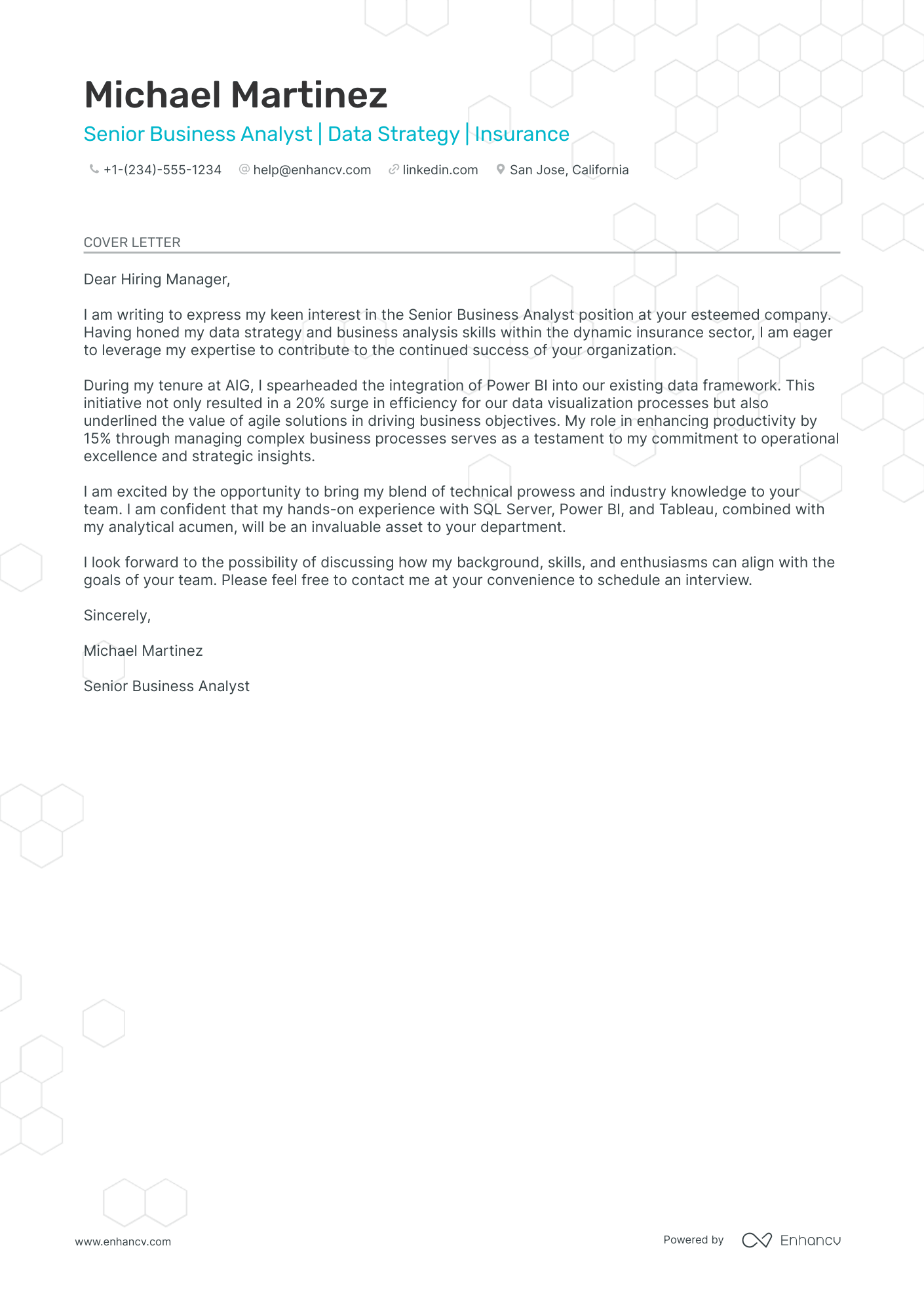 20 Professional Data Analyst Cover Letter Examples and Template for ...