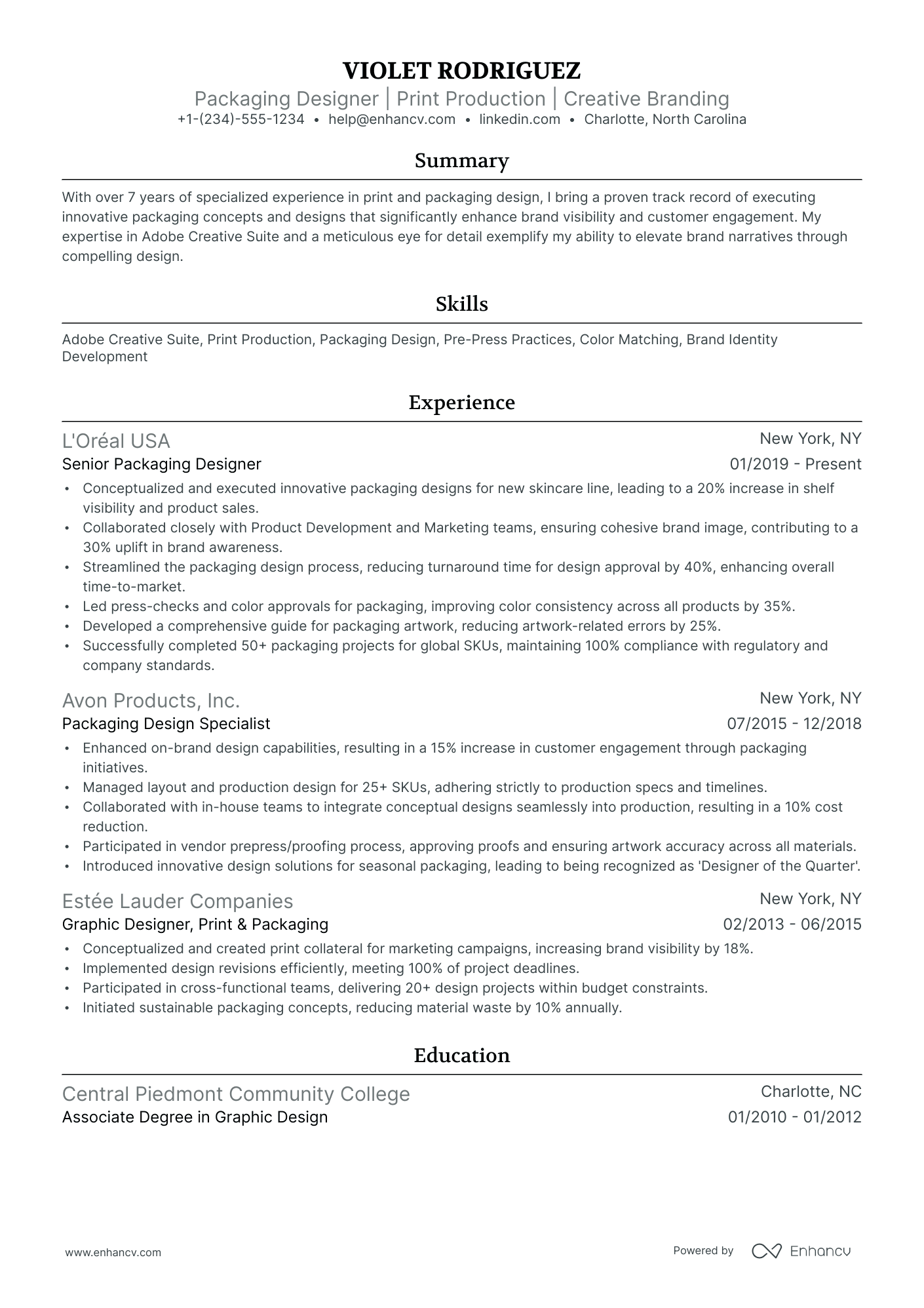 10 Packaging Designer Resume Examples & Guide for 2026