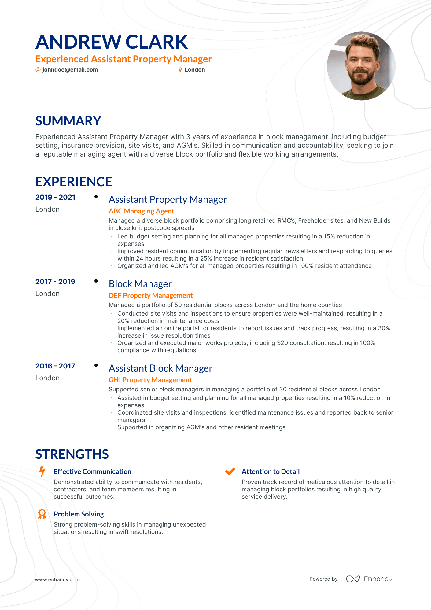 5 Assistant Property Manager Resume Examples & Guide for 2024