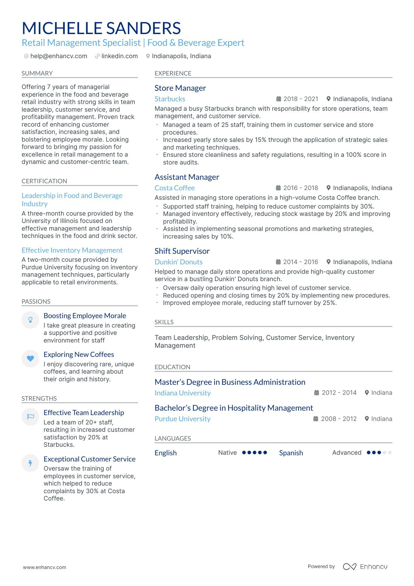 10 Coffee Shop Resume Examples & Guide for 2026