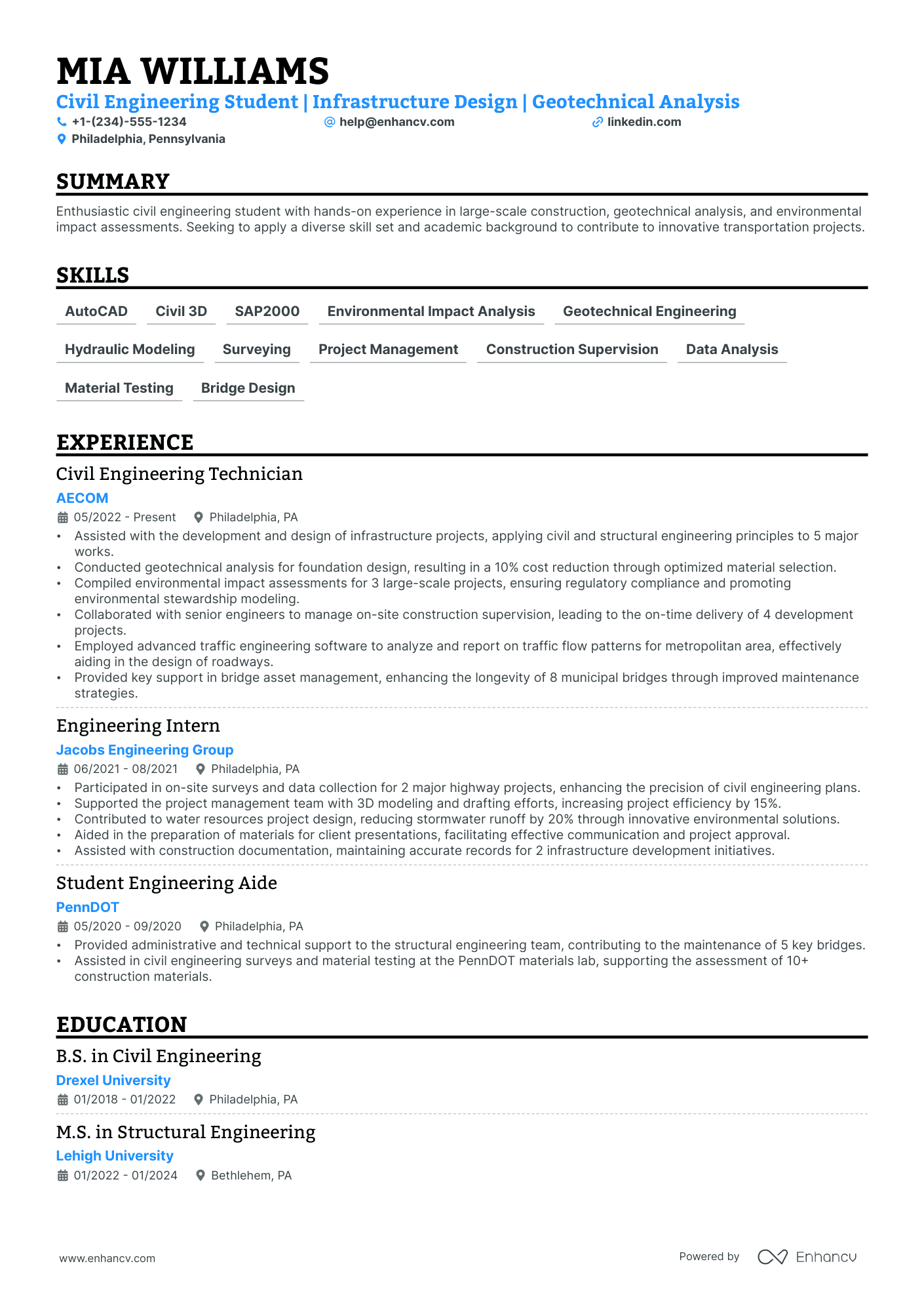 5 Engineering Student Resume Examples & Guide for 2025