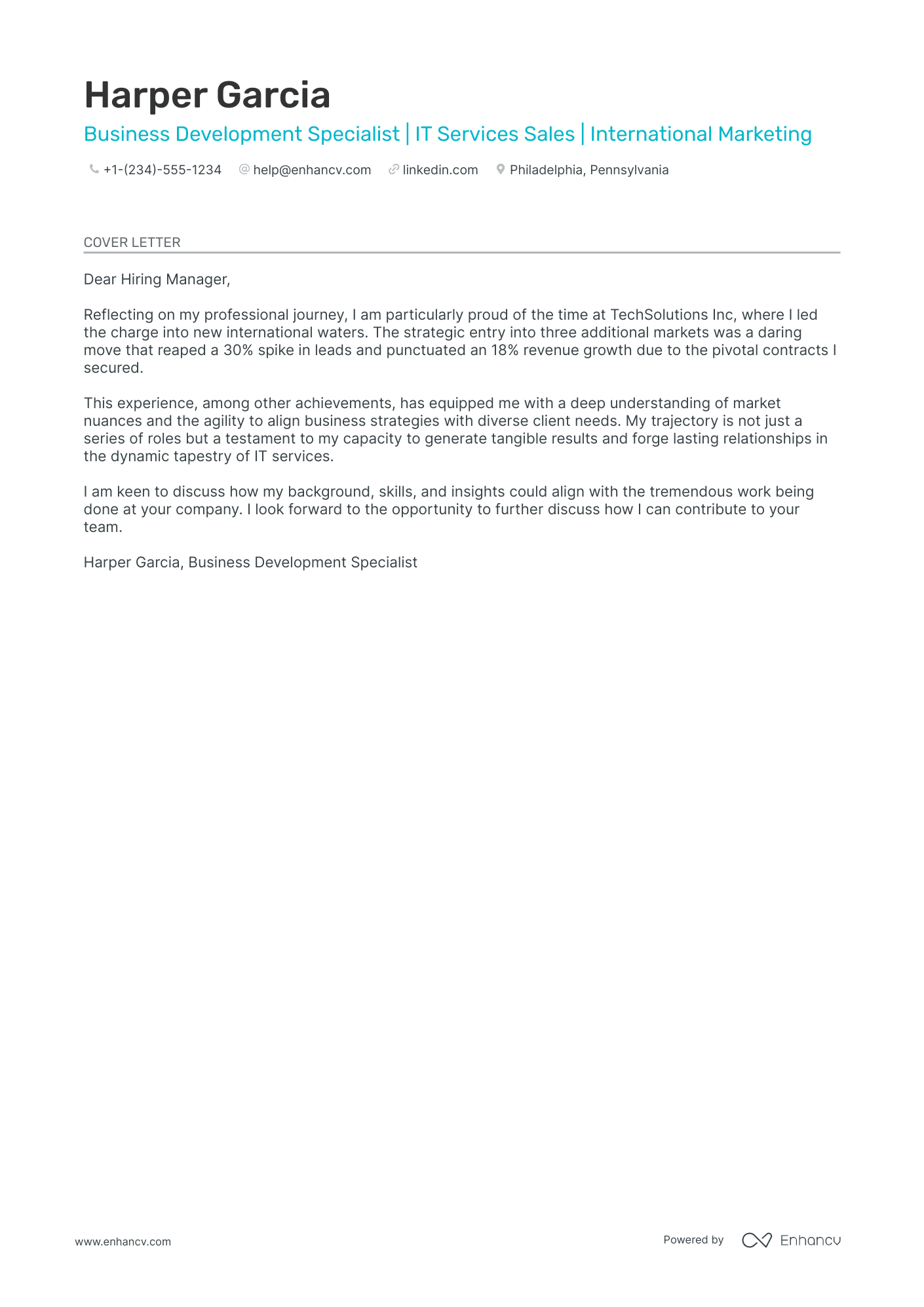 13 Professional Business Development Cover Letter Examples and Template ...