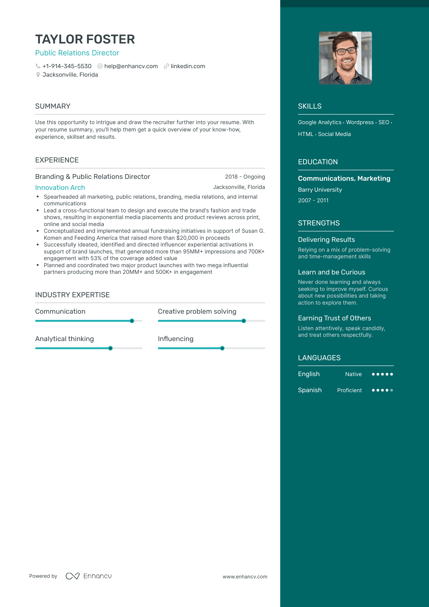 Public Relations Director Resume Examples & Guide for 2023 (Layout ...