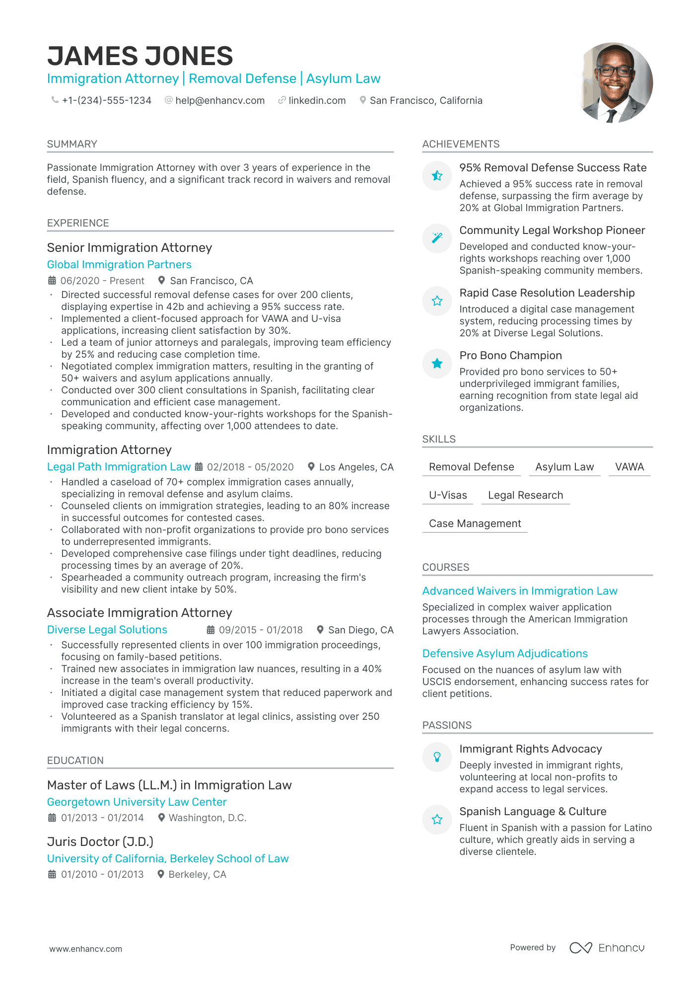 5 Immigration Lawyer Resume Examples & Guide for 2024