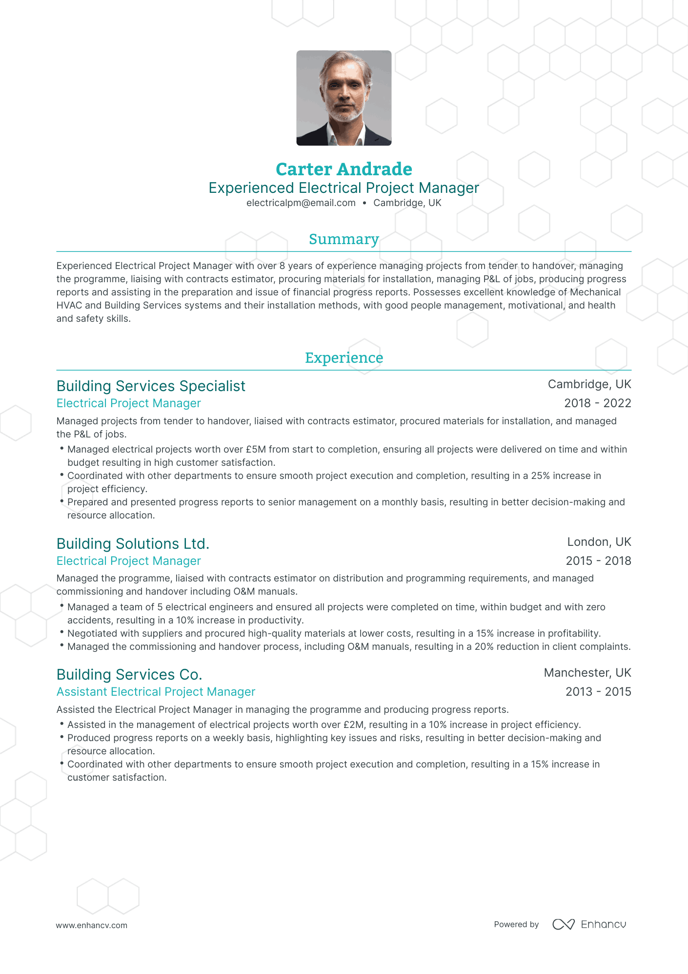 5 Electrical Project Manager Resume Examples & Guide for 2023