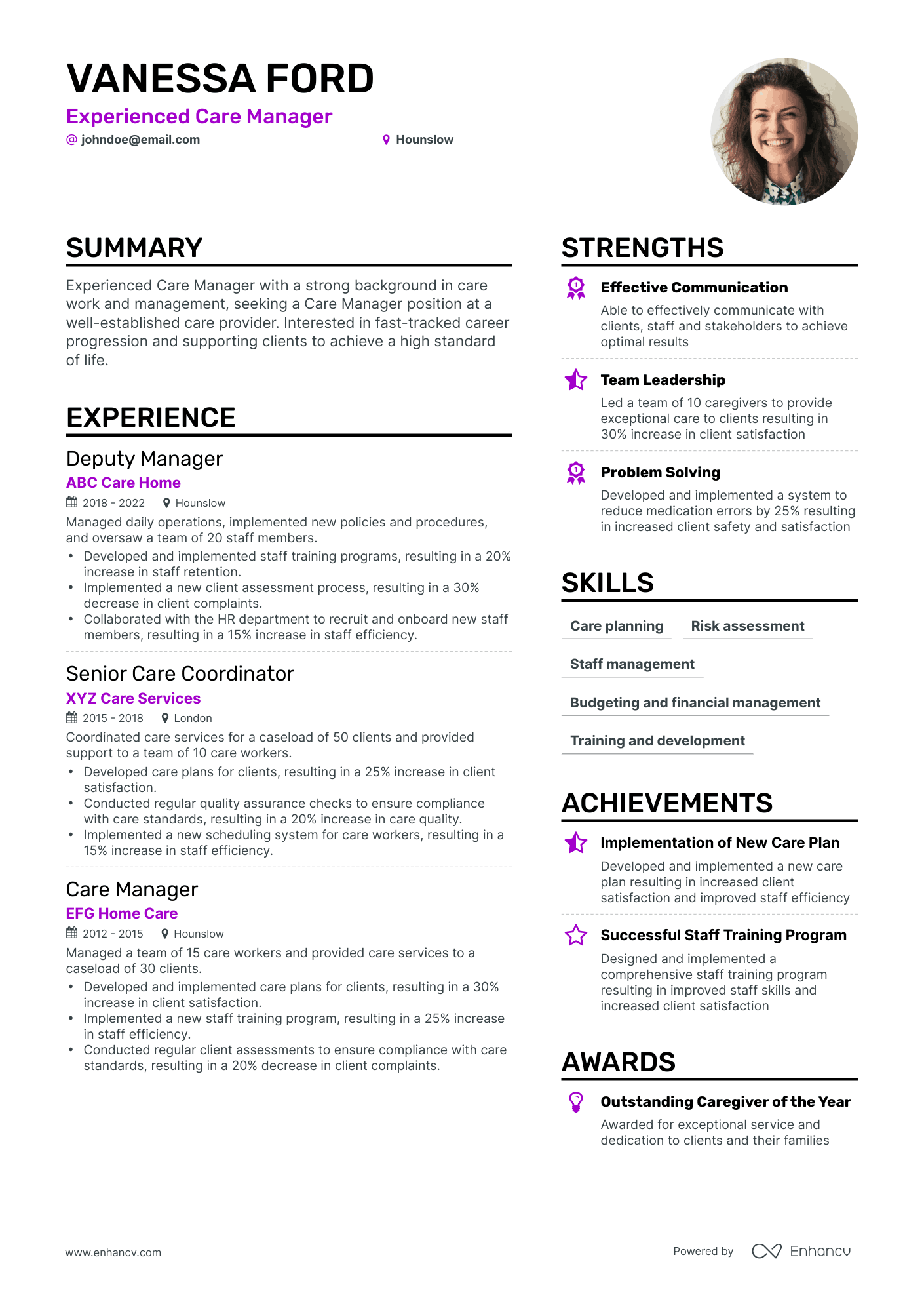 5 Care Manager Resume Examples & Guide for 2023