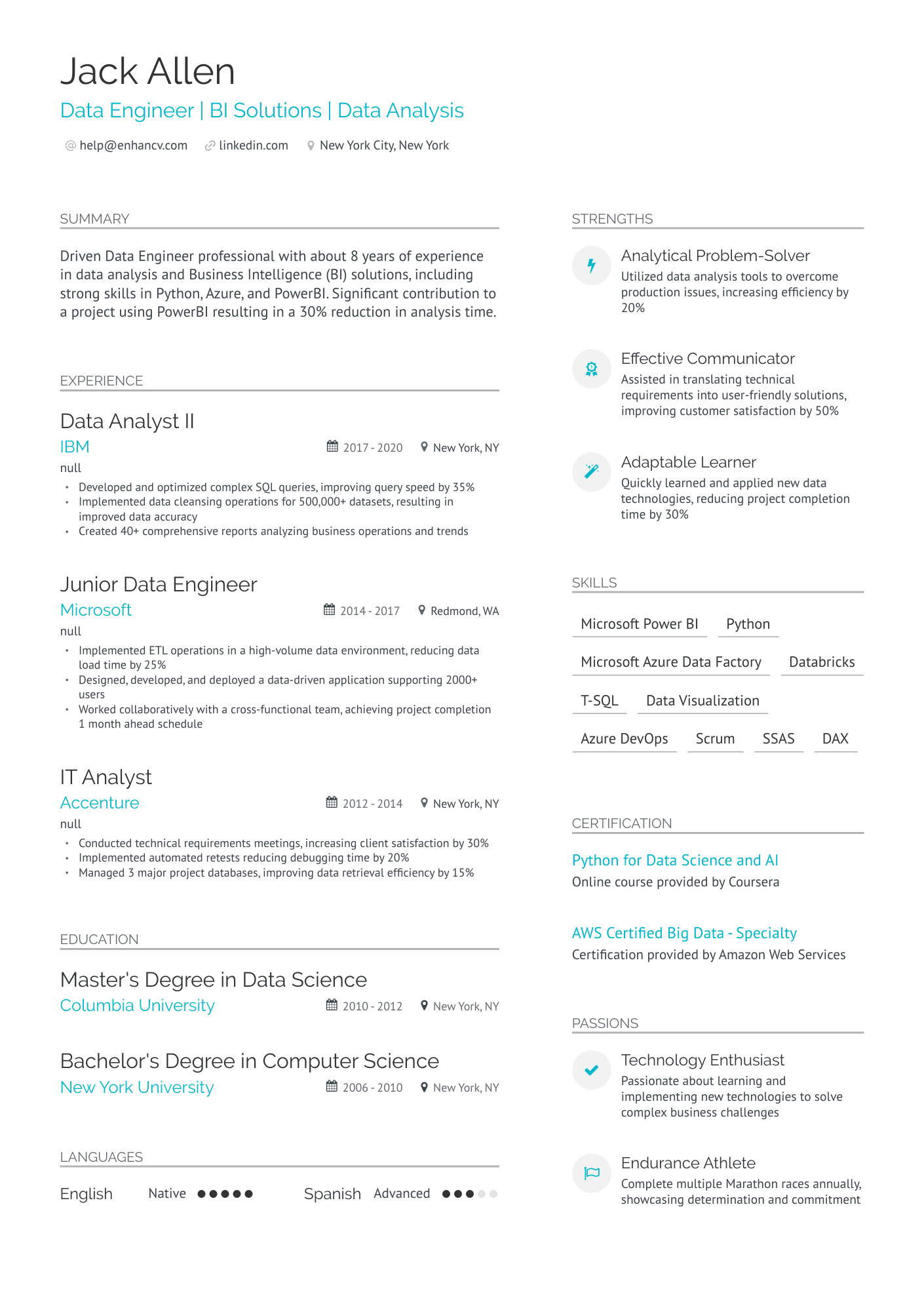 21 Data Engineer Resume Examples & Guide for 2024