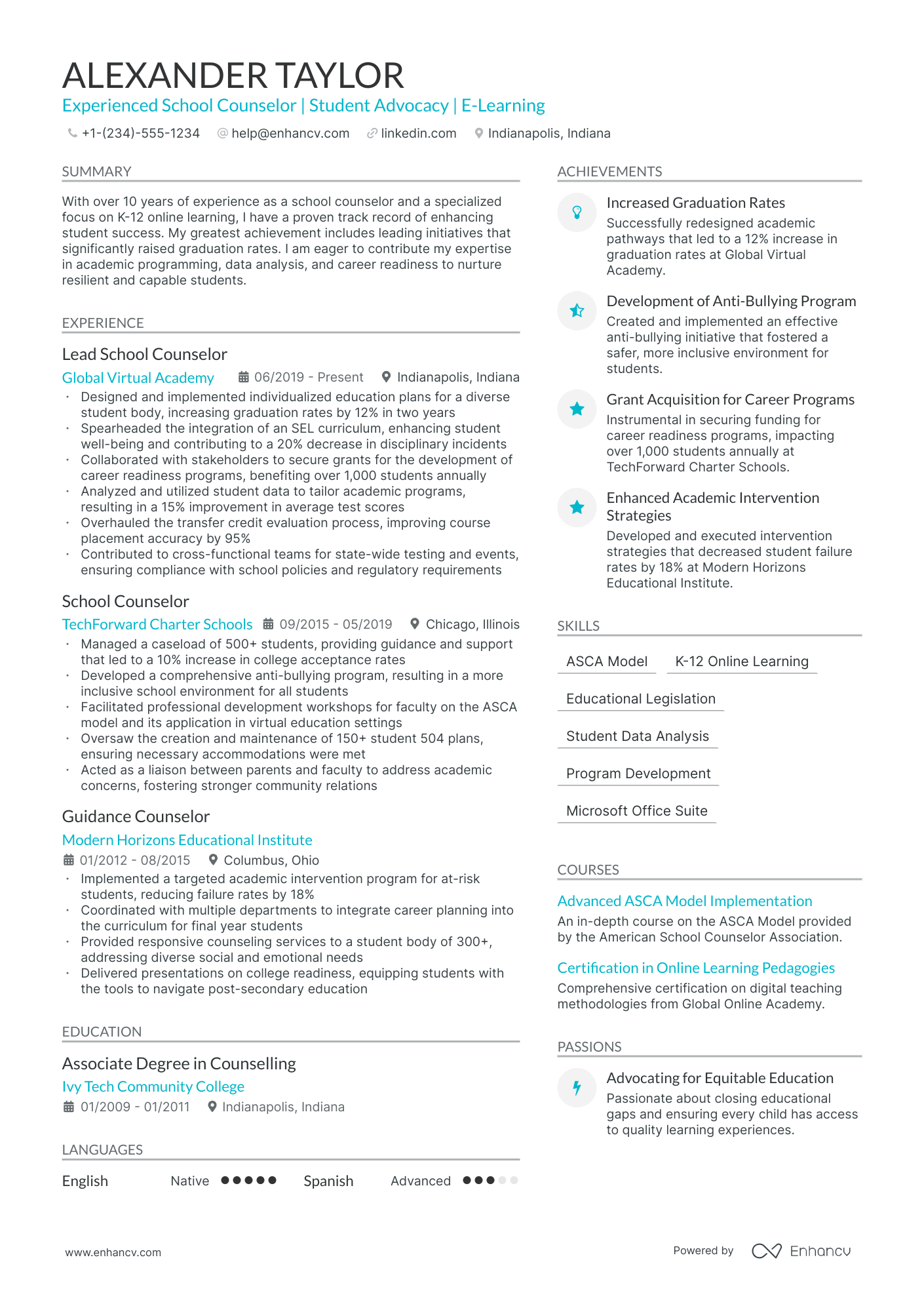 5 School Counselor Resume Examples & Guide for 2025