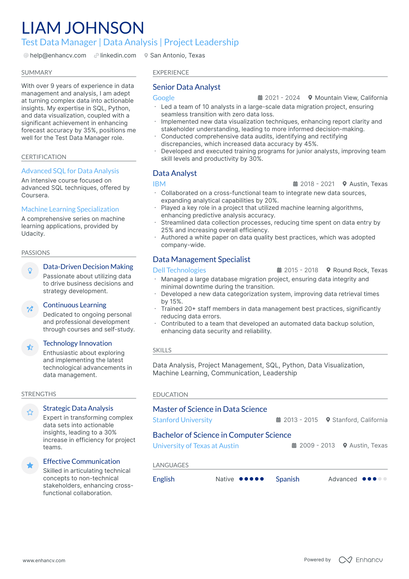 10 Data Manager Resume Examples & Guide for 2025