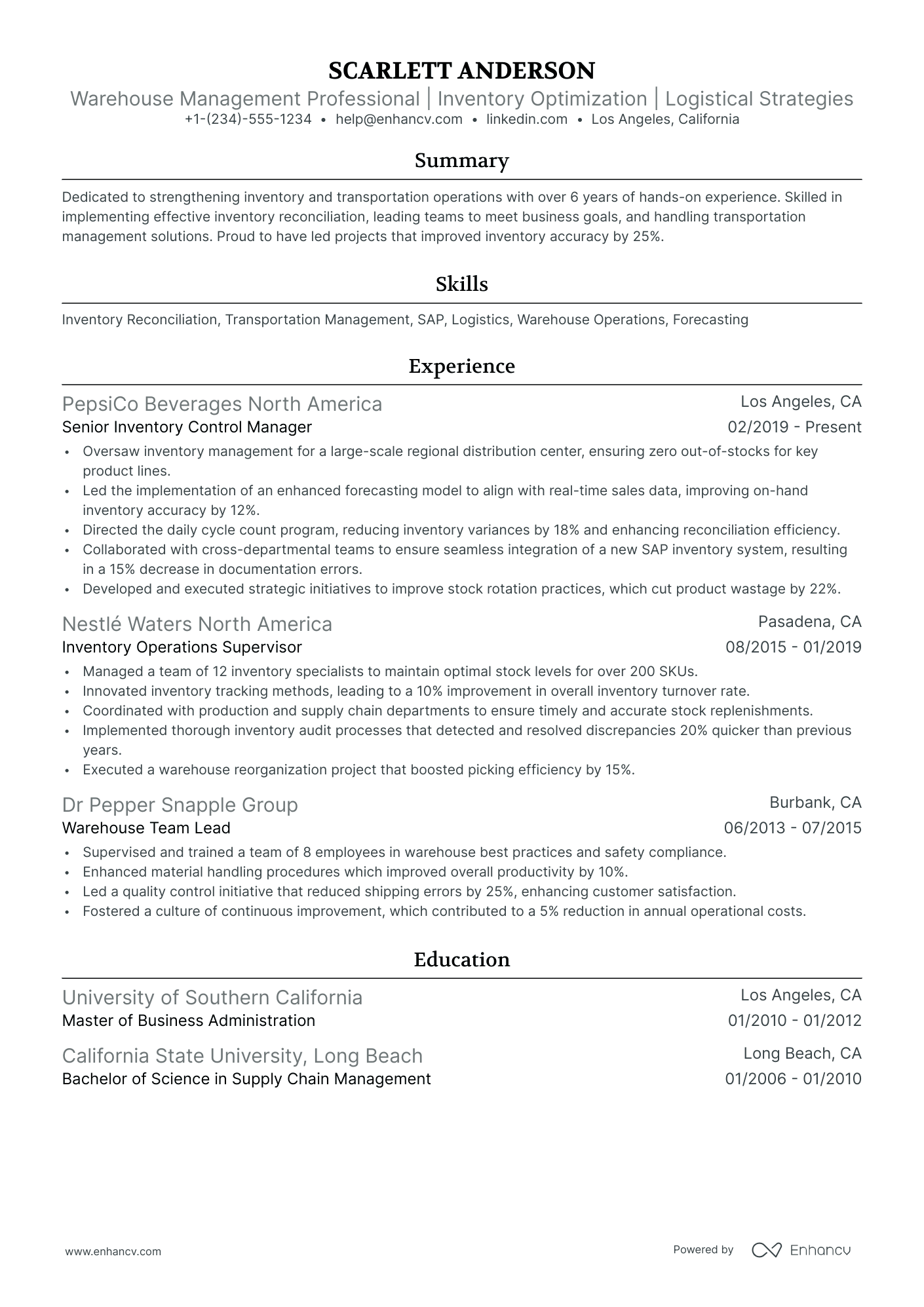 10 Transport Manager Resume Examples & Guide for 2025