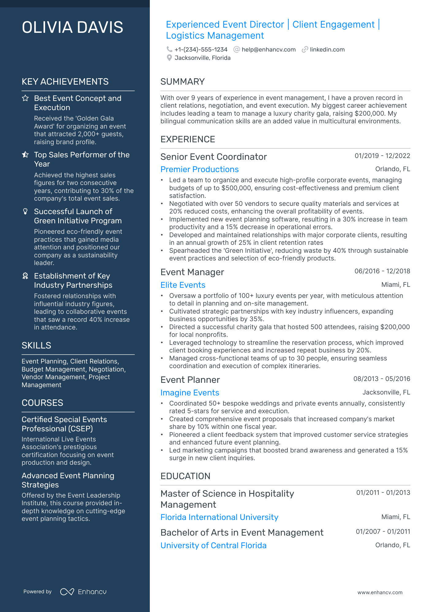 10 Event Director Resume Examples & Guide for 2025