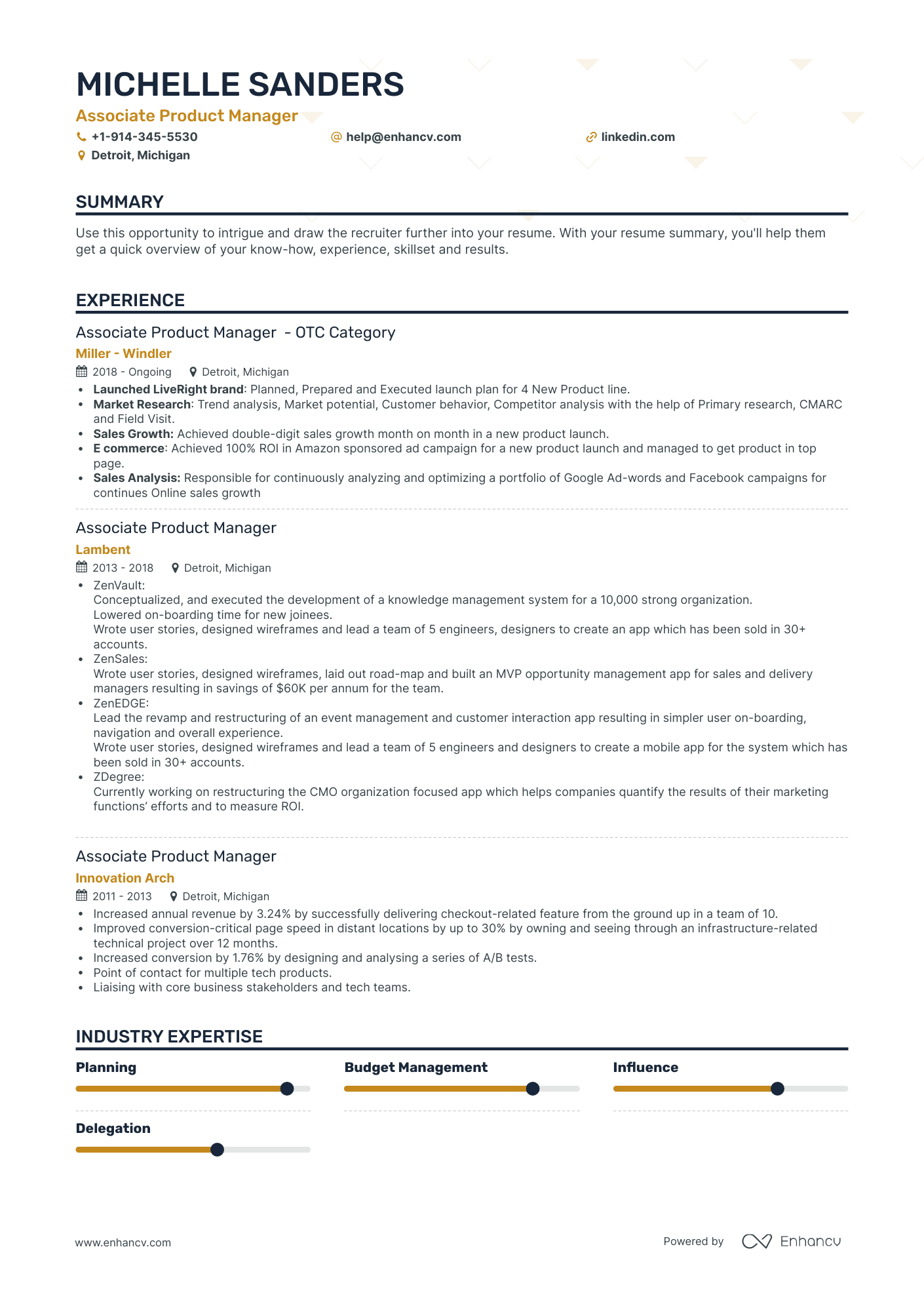 Associate Product Manager Resume Examples & Guide for 2023 (Layout ...