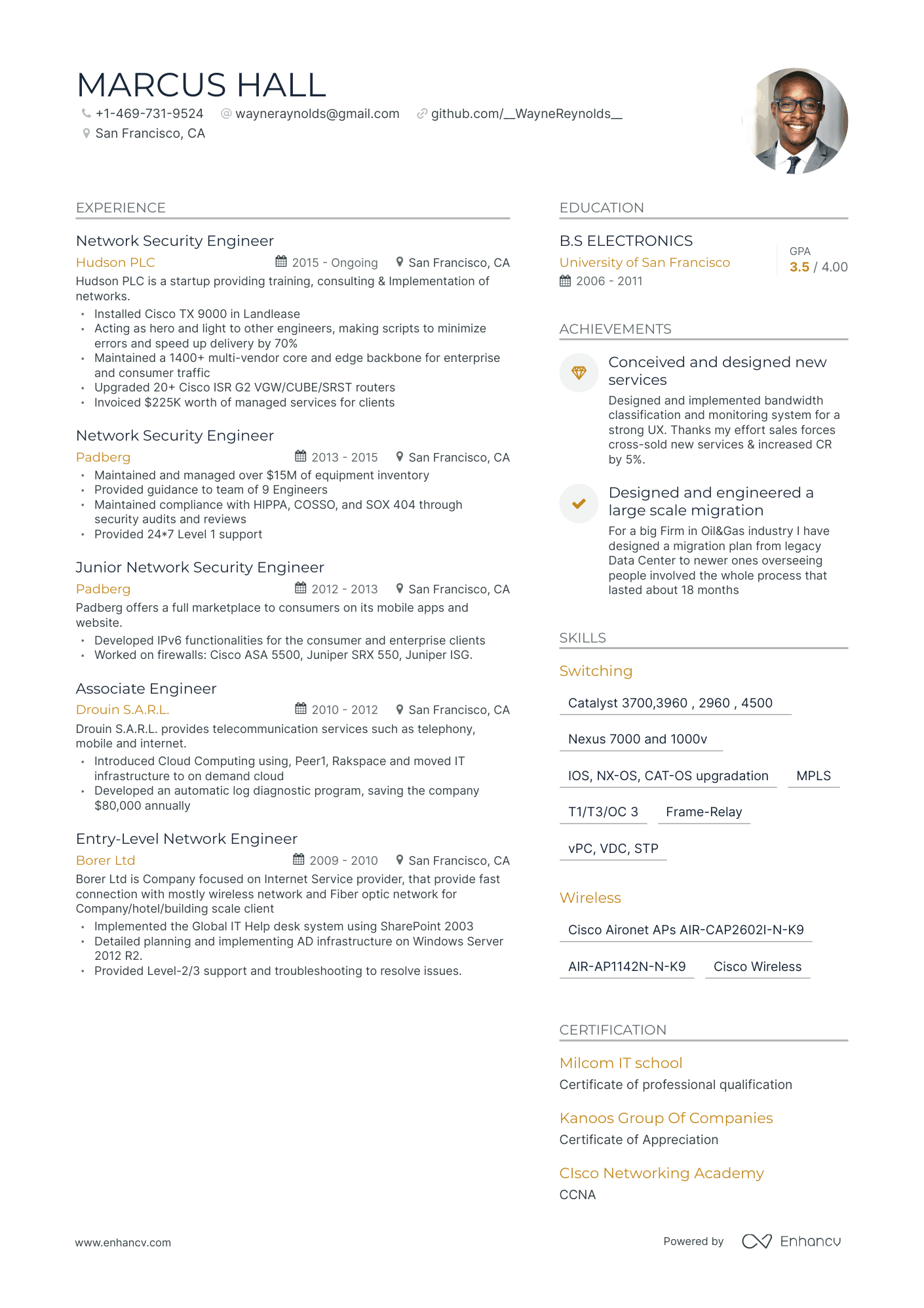 5 Network Security Engineer Resume Examples & Guide for 2024