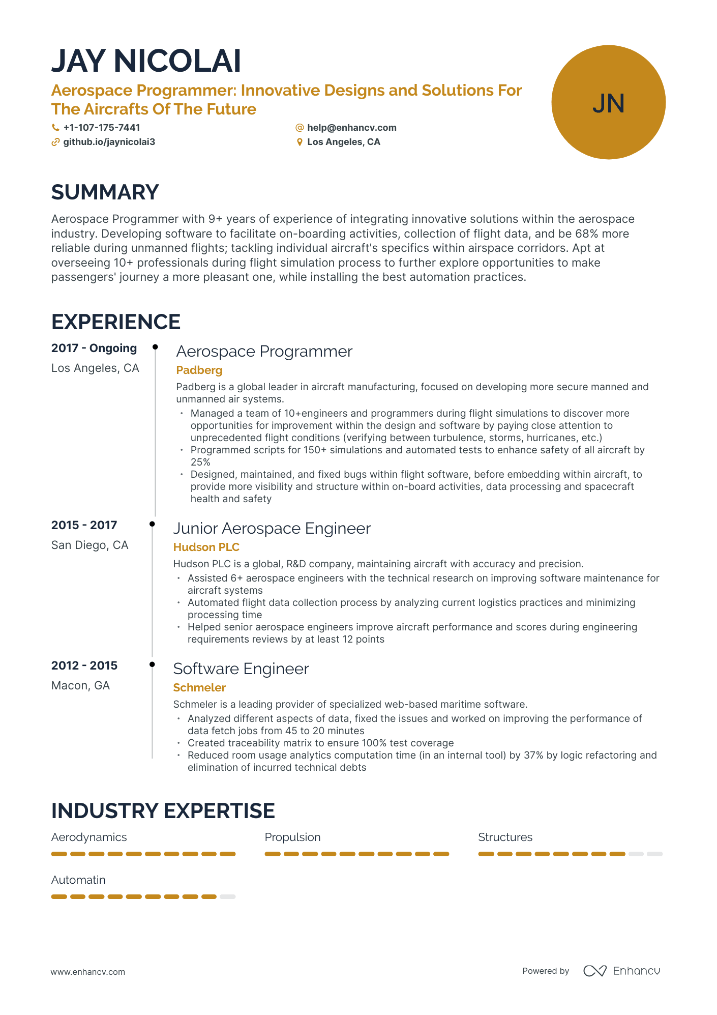 5 Aerospace Program Manager Resume Examples & Guide for 2023