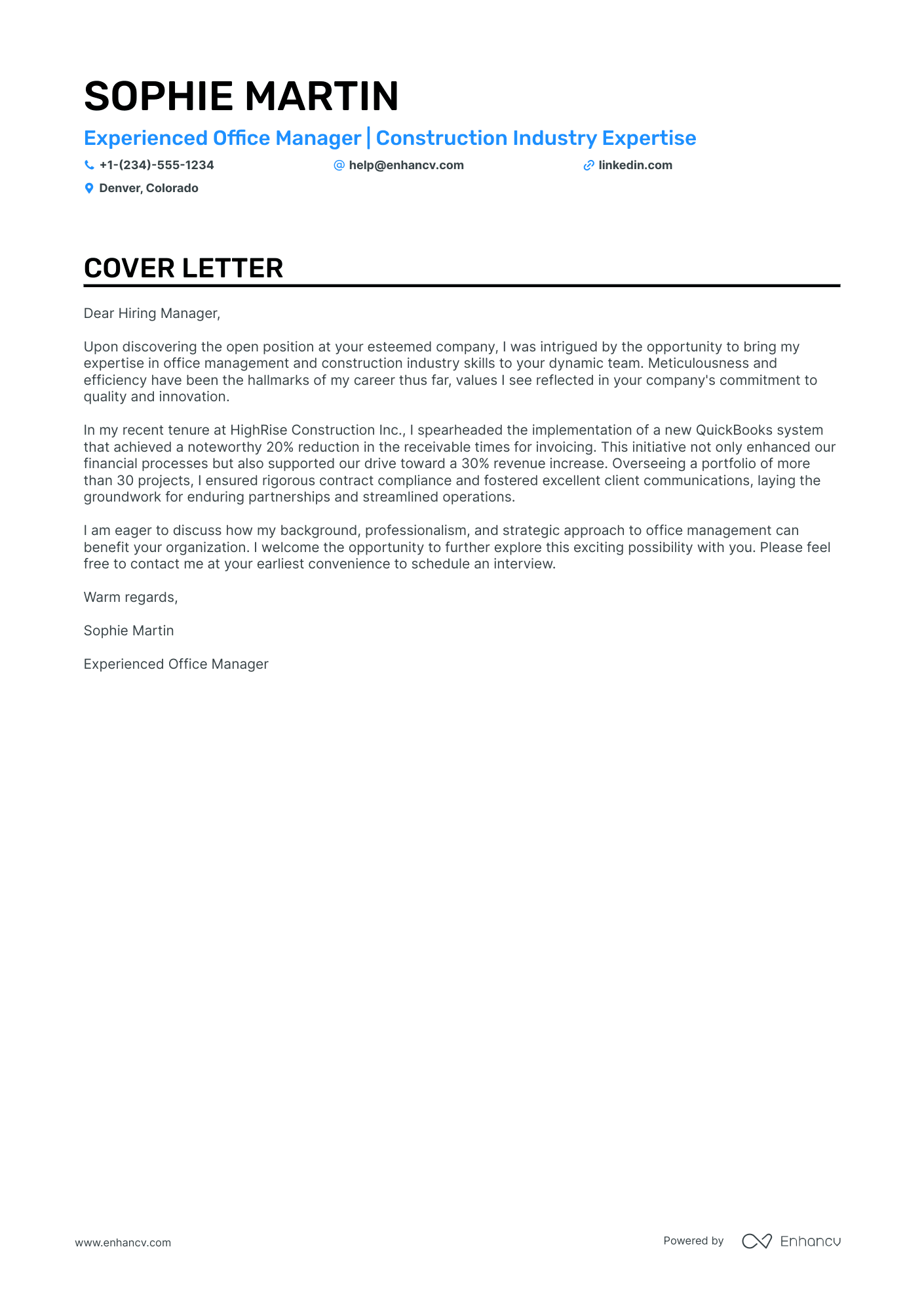 10 Professional Construction Project Manager Cover Letter Examples and ...