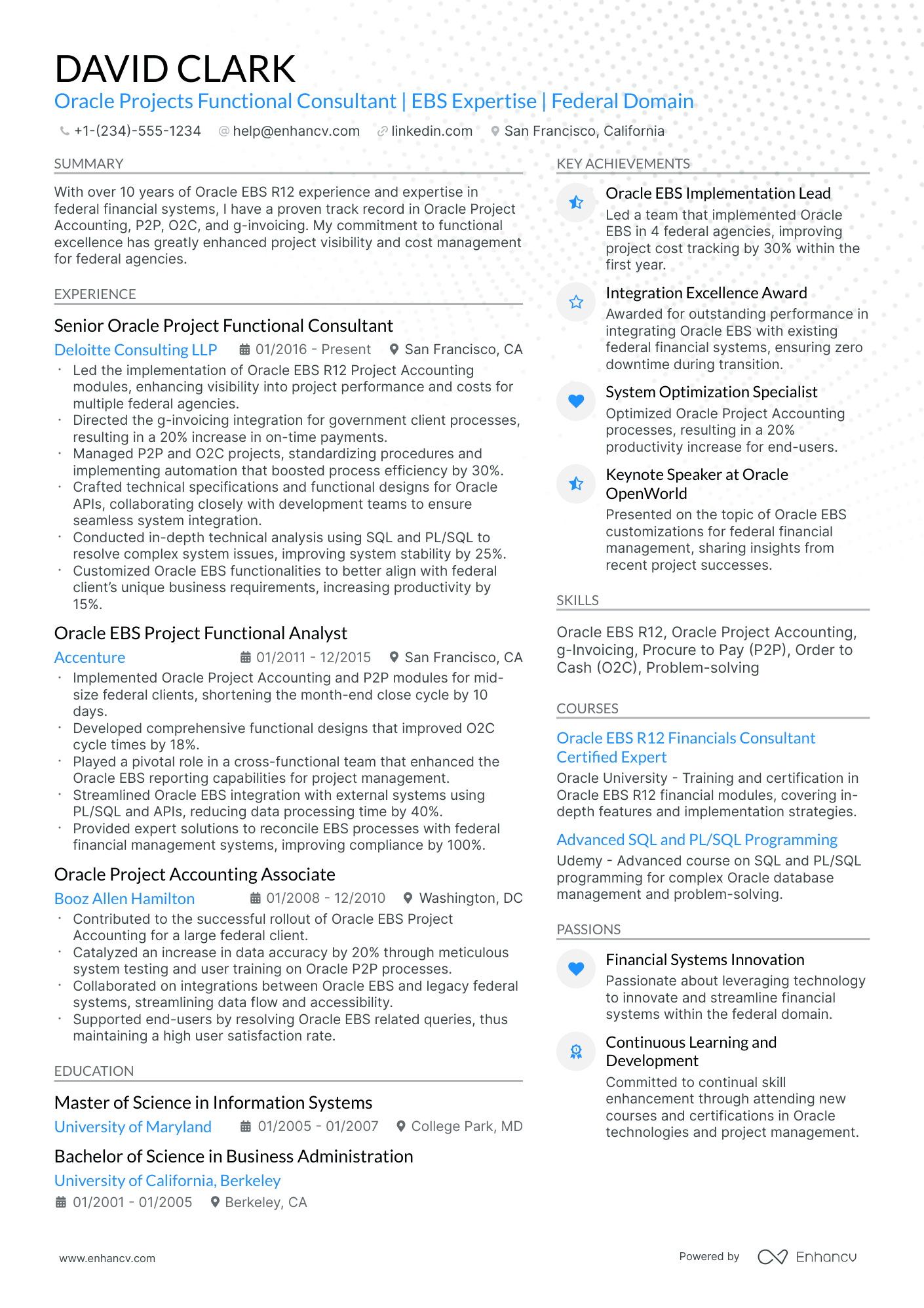 10 Oracle Project Accounting Resume Examples And Guide For 2025