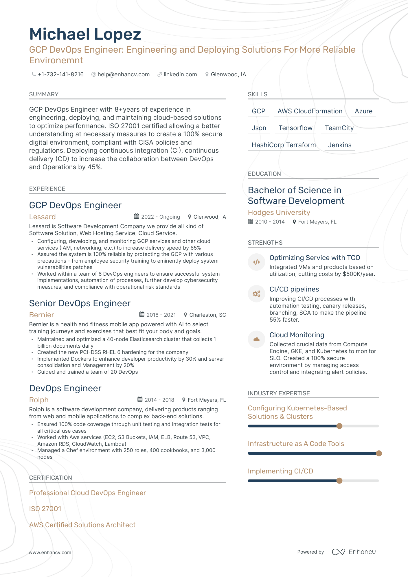 6 Devops Engineer Resume Examples & Guide for 2024