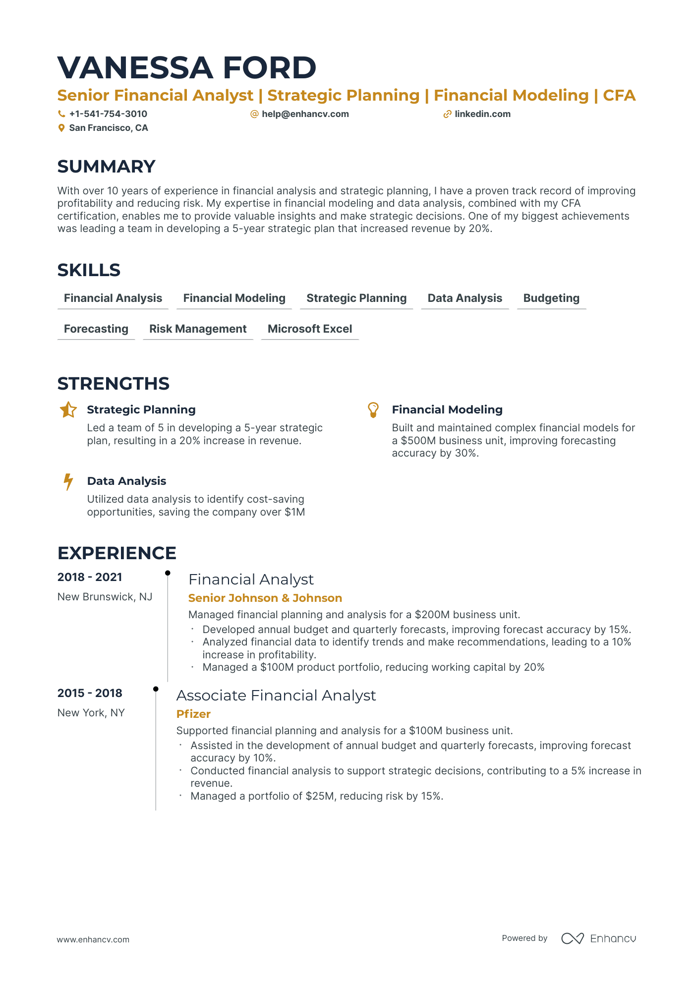 5 Senior Financial Analyst Resume Examples & Guide for 2026