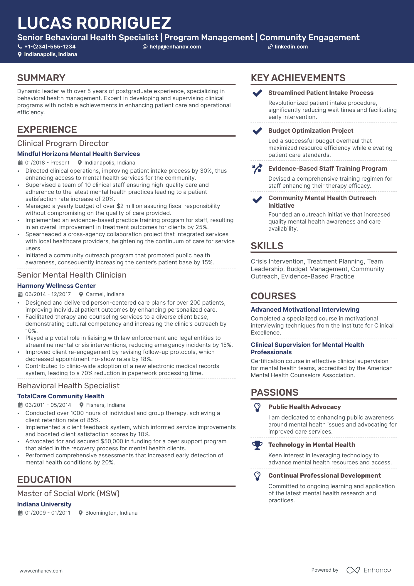 10 Mental Health Program Manager Resume Examples & Guide for 2025