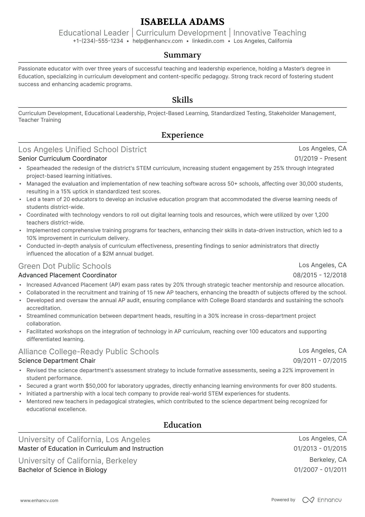 10 Department Head Resume Examples, Templates & Guide for 2025