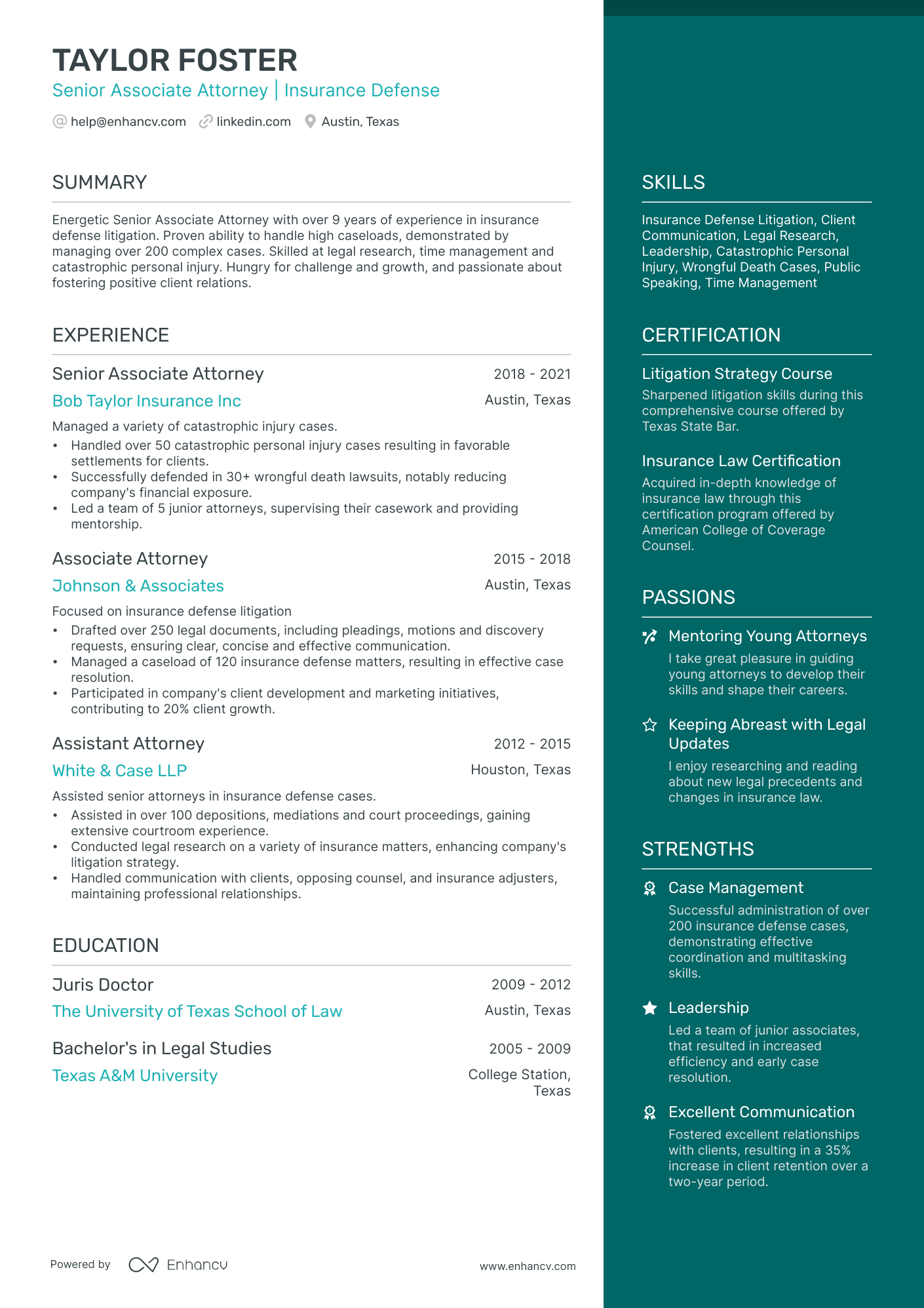 10 Associate Attorney Resume Examples & Guide for 2026