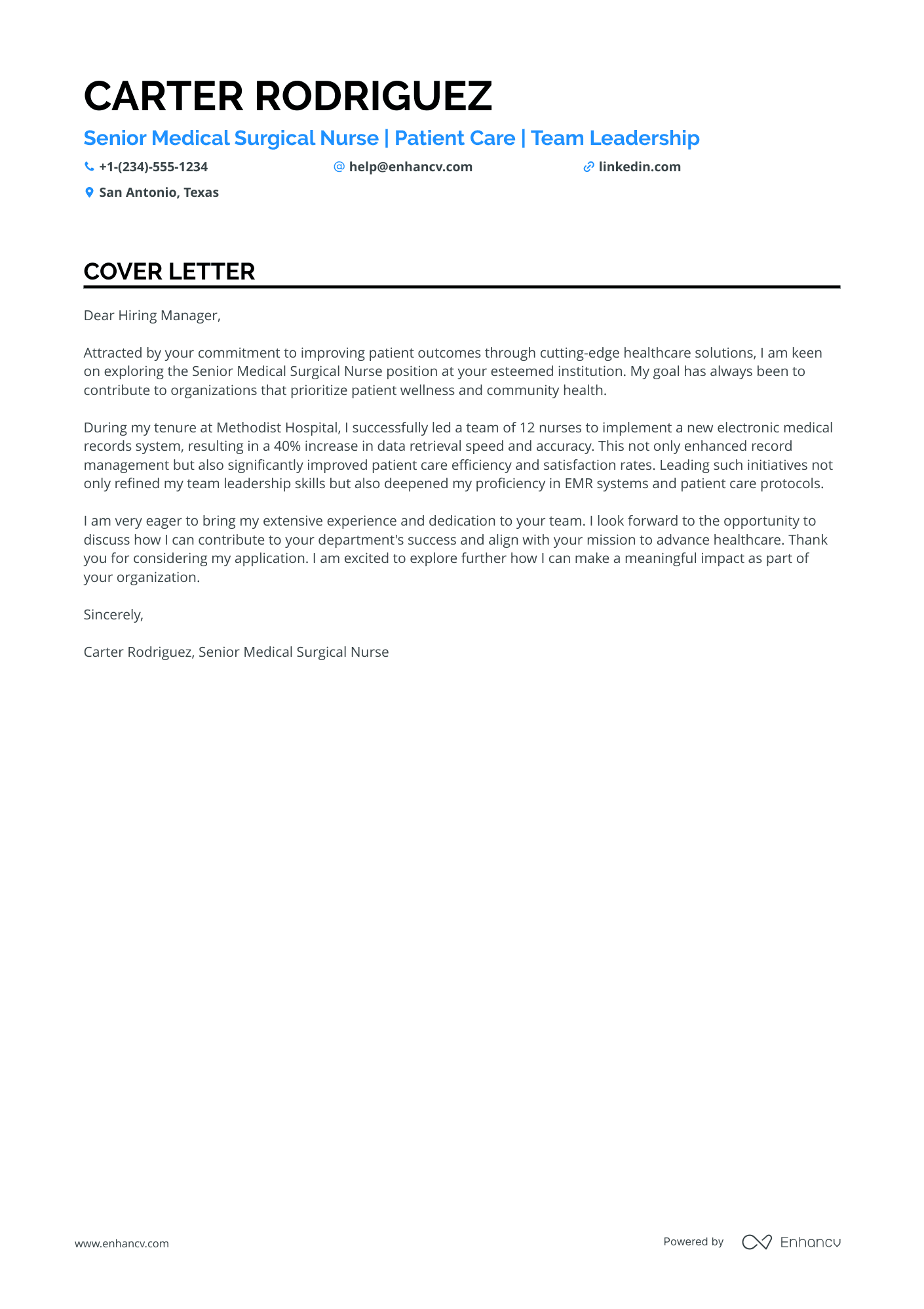 6 Professional Medical Surgical Nurse Cover Letter Examples and ...
