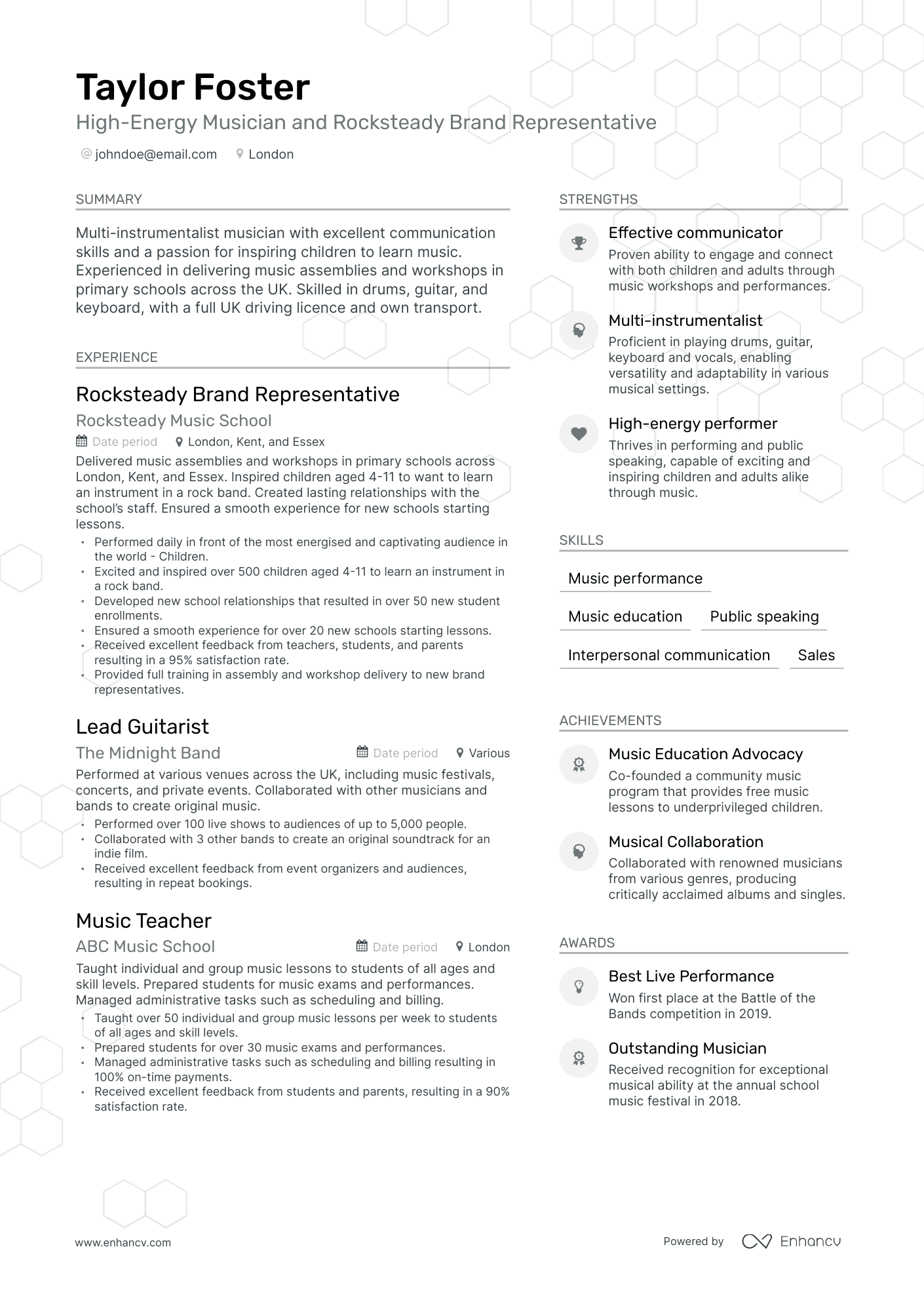 3 Musician Resume Examples & Guide for 2024