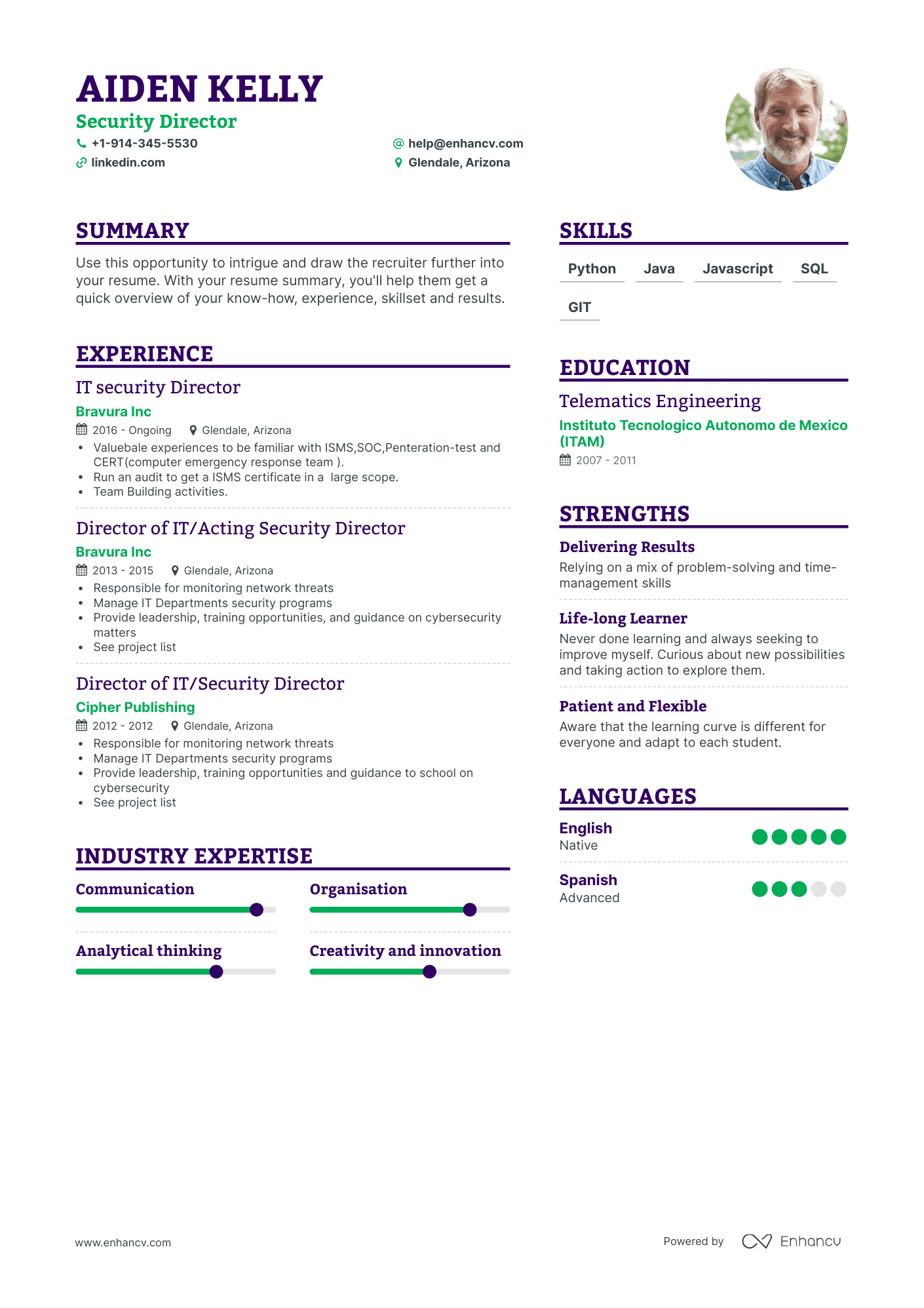 Security Director Resume Examples & Guide for 2023 (Layout, Skills ...
