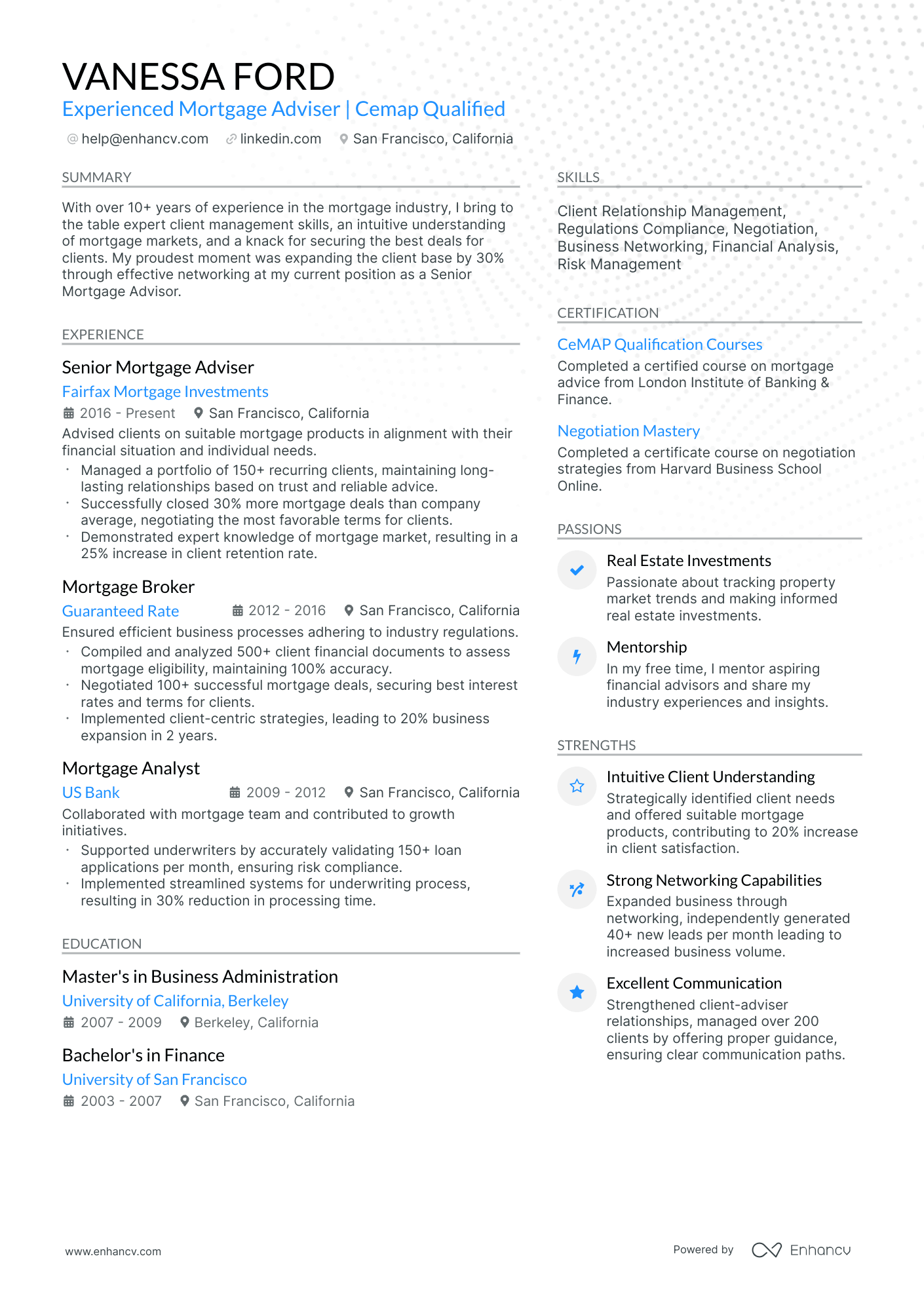 10 Mortgage Broker Resume Examples & Guide for 2025