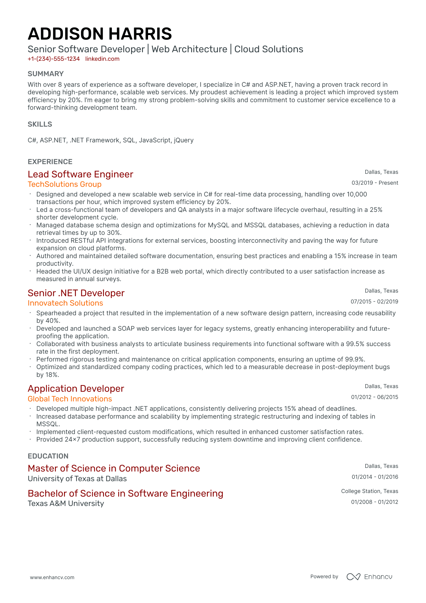 10 Junior Web Developer Resume Examples & Guide for 2025