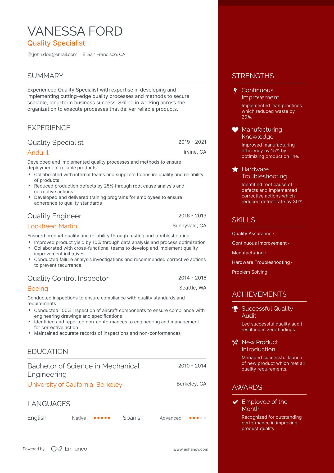 8 Quality Manager Resume Examples & Guide for 2024