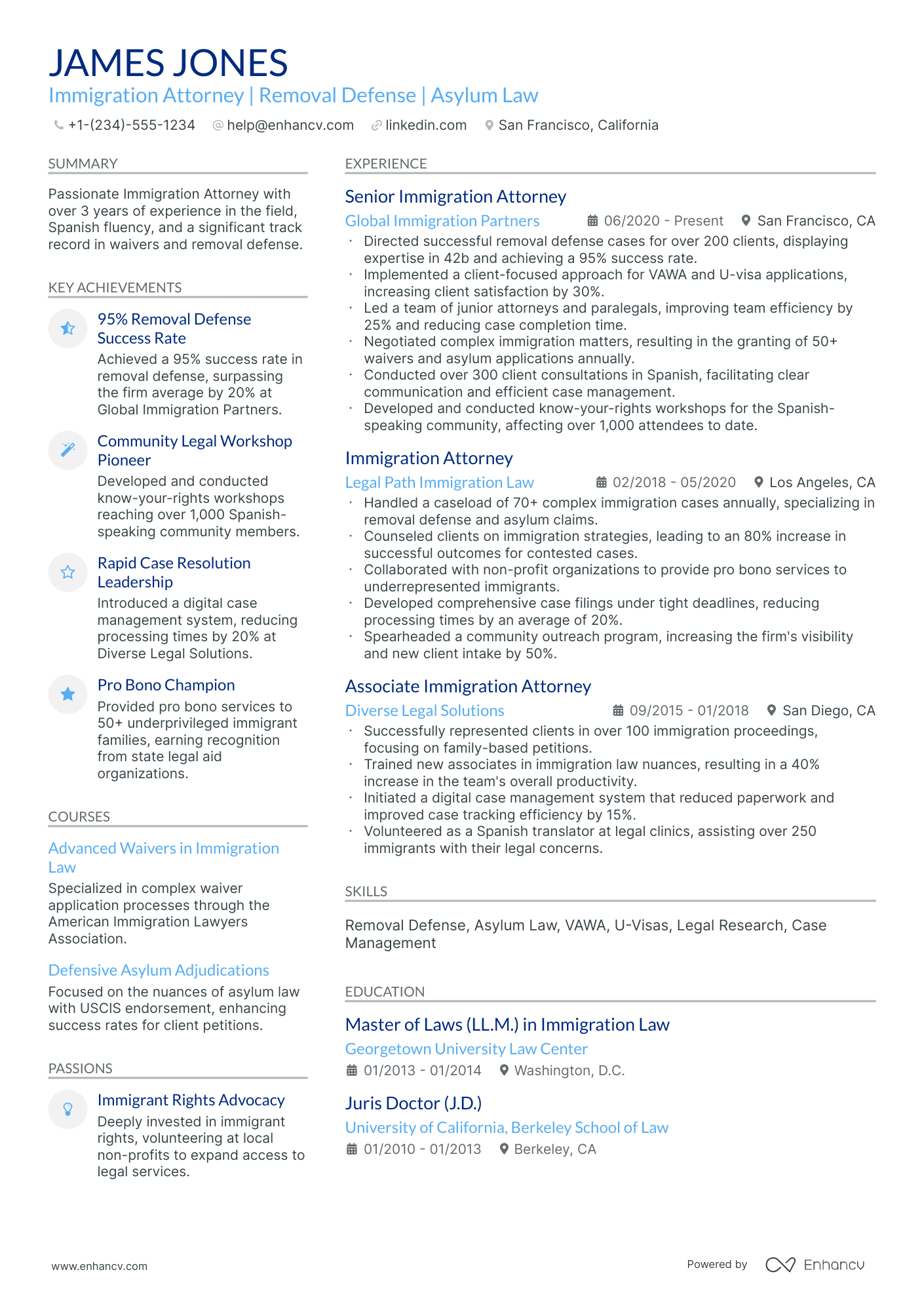 10 Immigration Lawyer Resume Examples & Guide for 2026