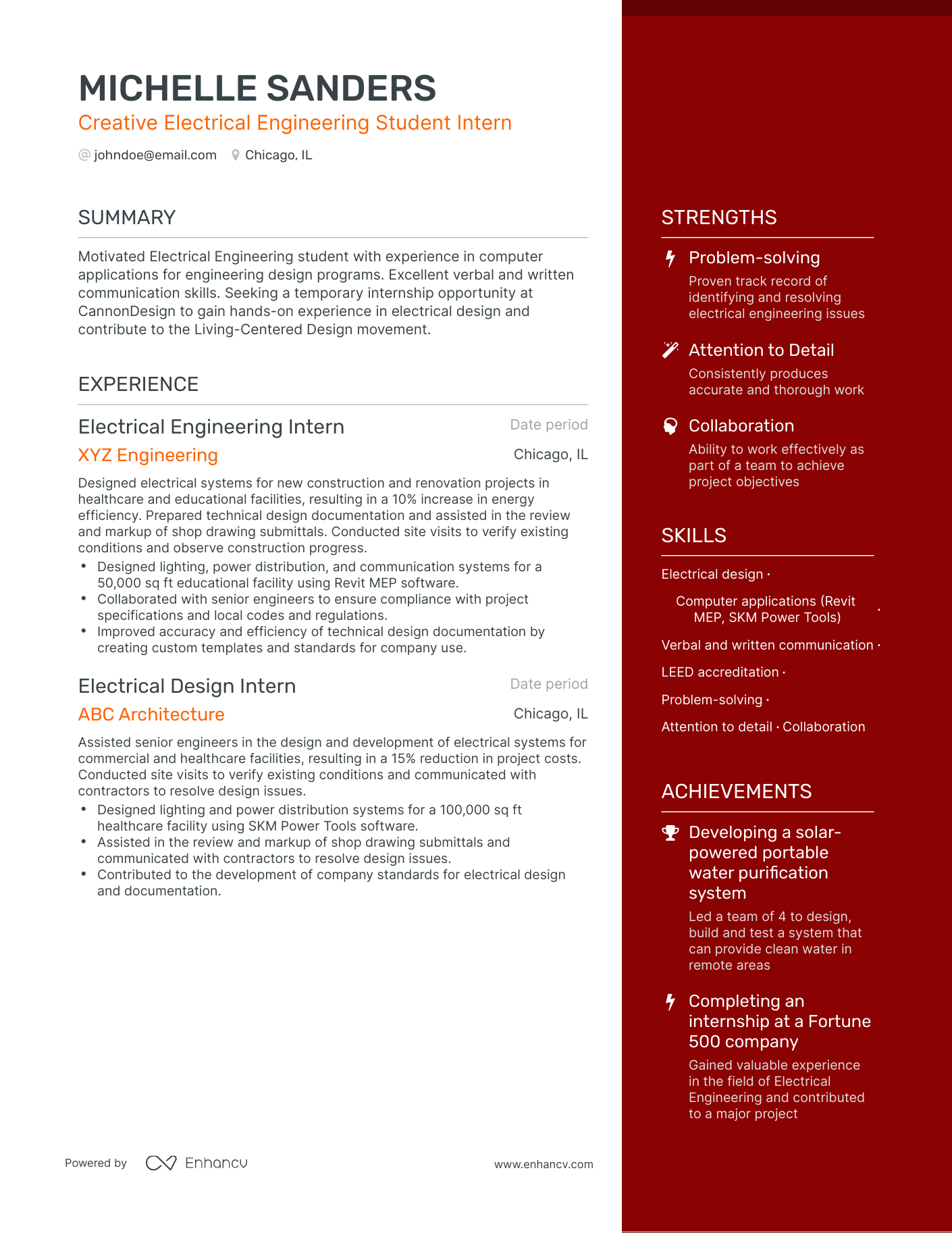 5 Engineering Student Resume Examples & Guide for 2024