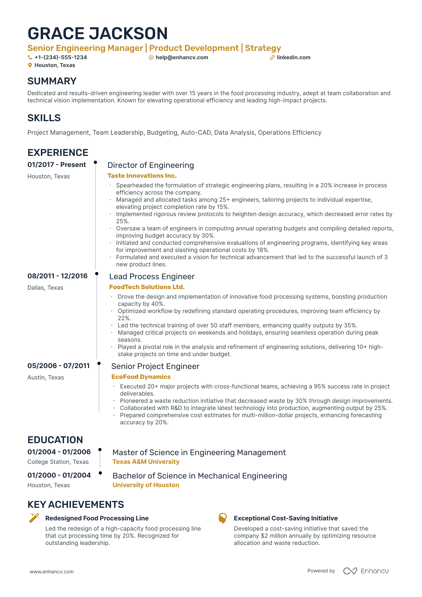 10 Director of Engineering Resume Examples & Guide for 2025